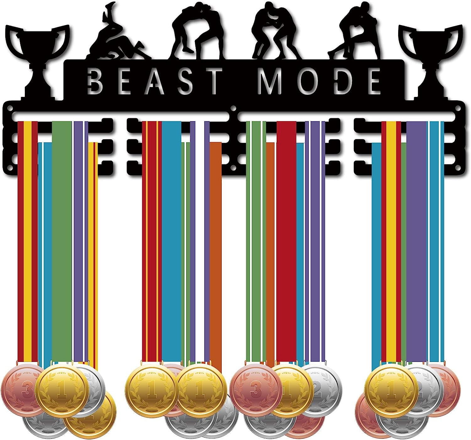 Best Mode Medal Hanger Display Wrestling Sports Medal Holder Over 60 ...