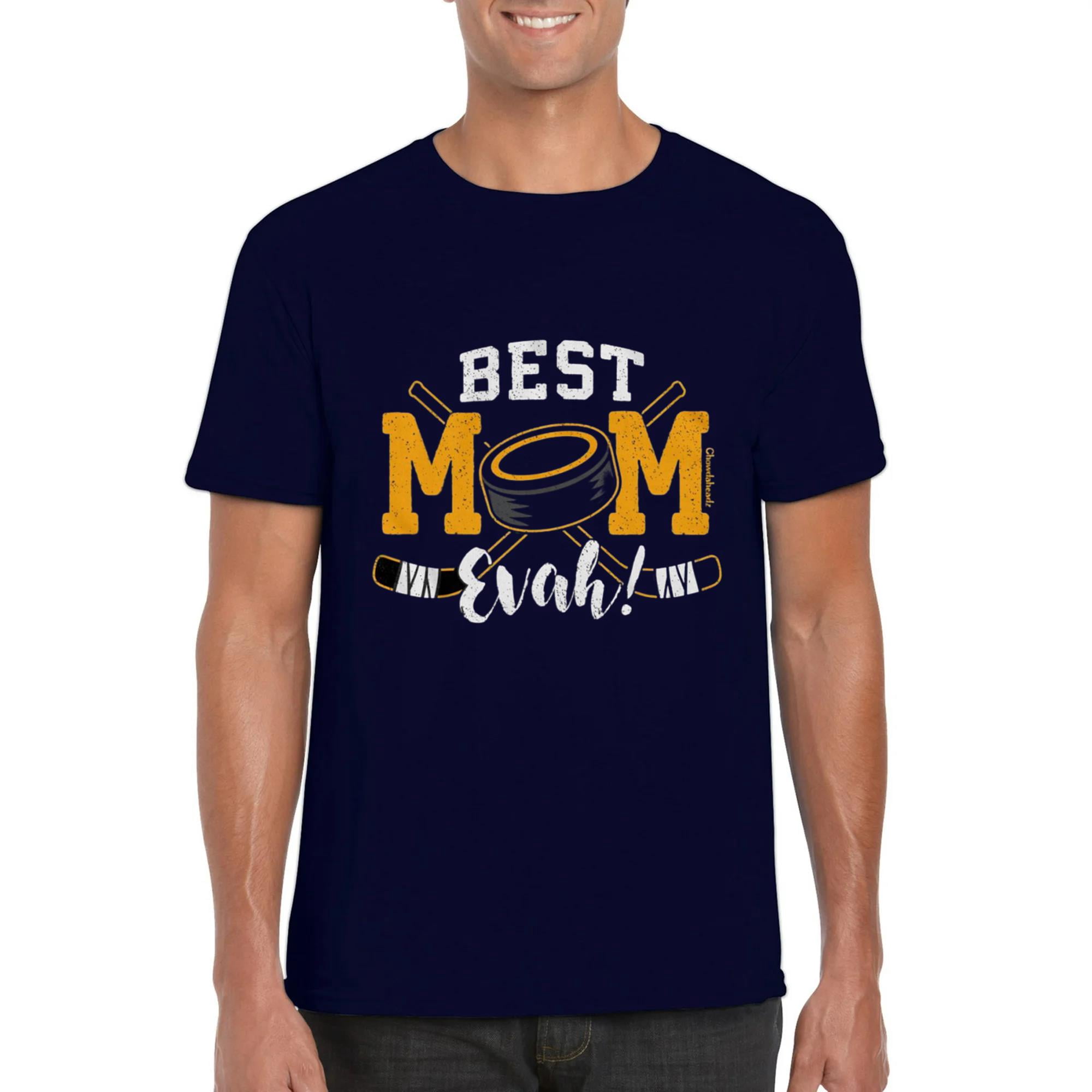 Best Mom Evah Hockey Theme Funny Boston Sports Fan Gift T-Shirt Design ...