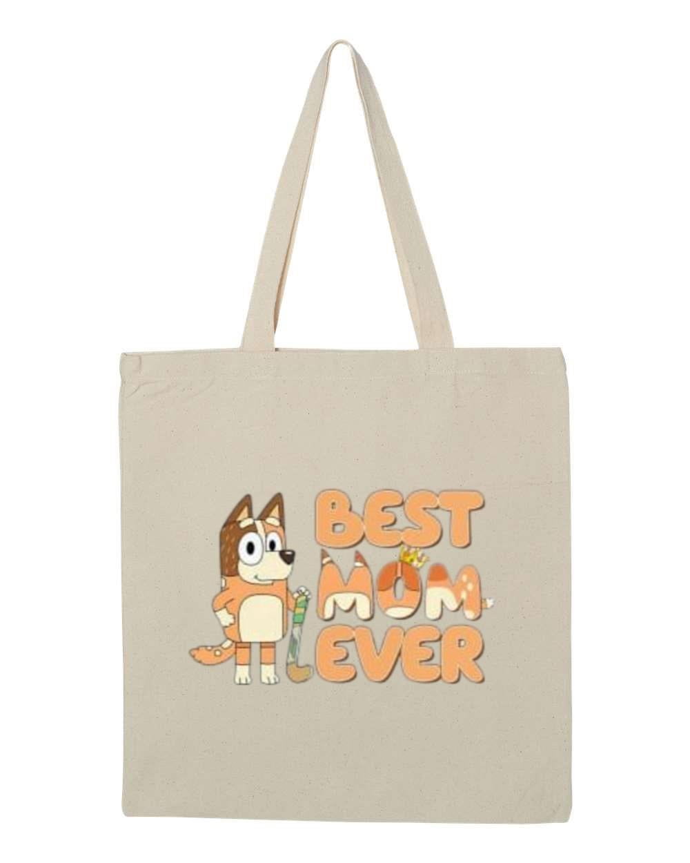 Best Mom Ever Bluey Family Tote Bag in Cute Cartoon Style - Walmart.com