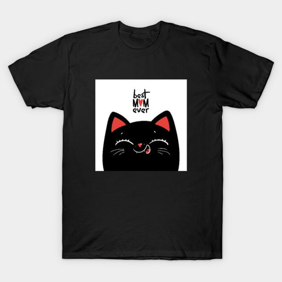 Best Mom Ever Cat Lover Cute Feline Pet Owner Art Graphic Unisex T ...