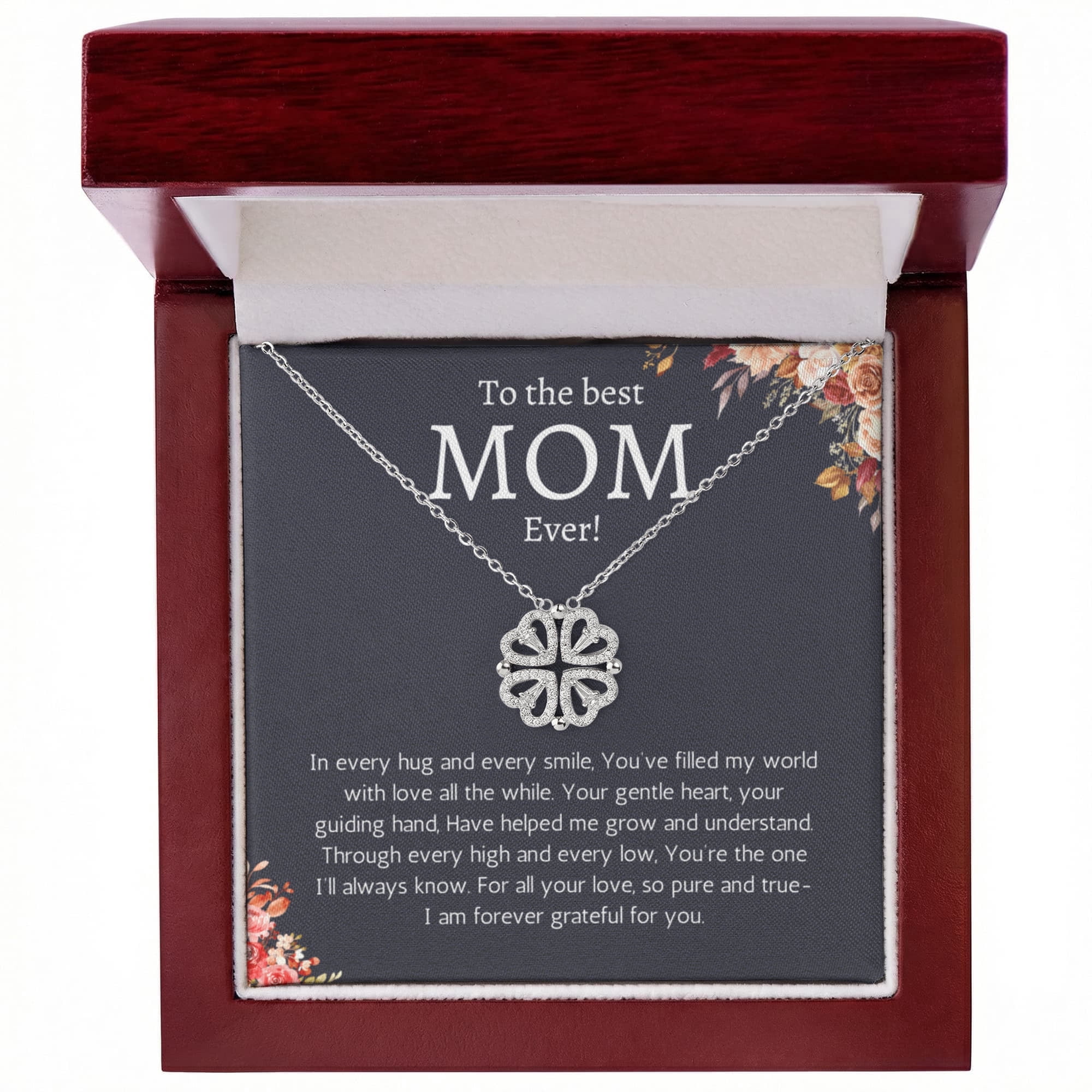 Best Mom Ever Gift for Mom from Daughter or Son Magnetic Heart Necklace ...