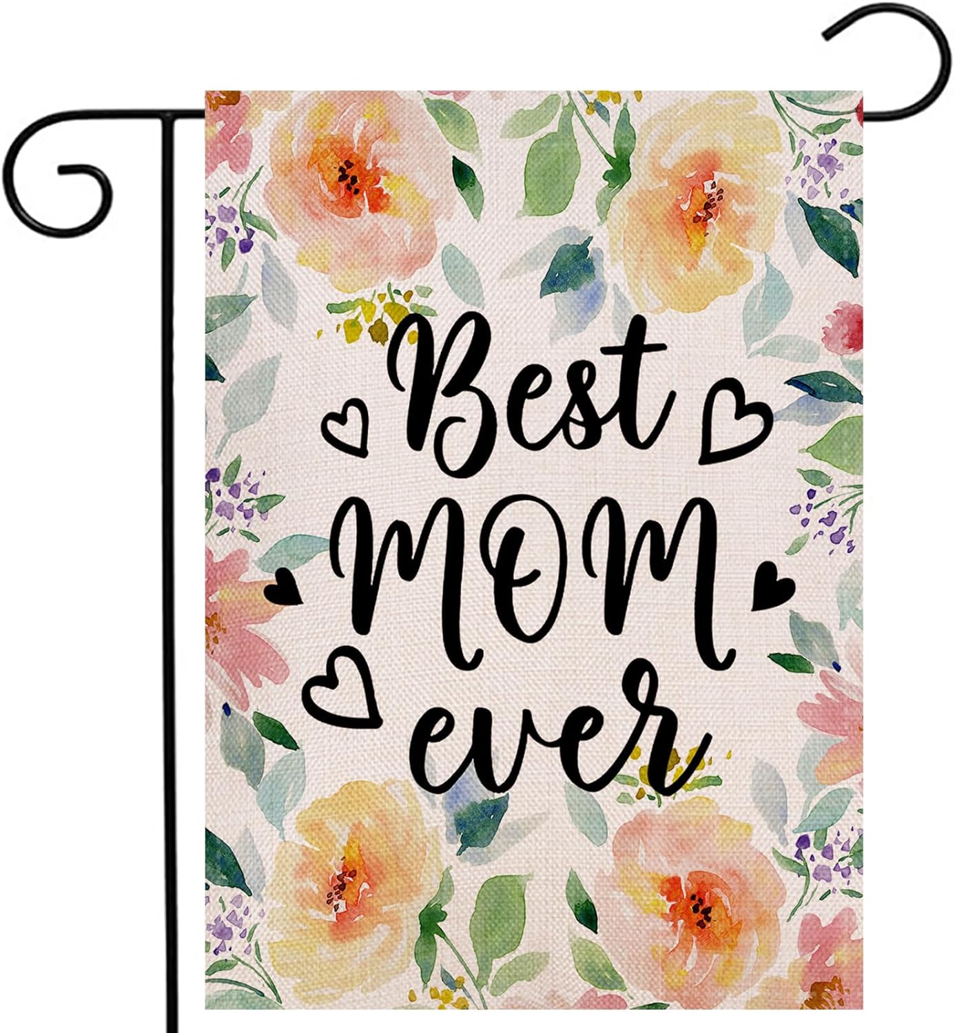 Best Mom Ever Happy Mothers Day Garden Flag Double Sided, Floral ...