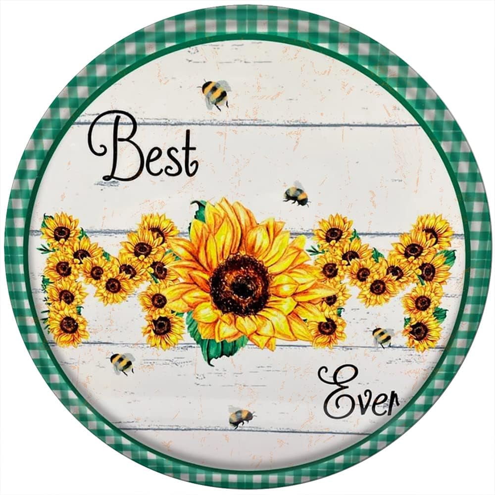 Best Mom Ever Mother'S Day Funny Novelty Round Metal Tin Sign Retro ...