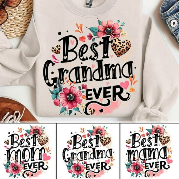 Best Mom Ever Retro Boho Mama Floral Mama Watercolor Mom Flowers ...
