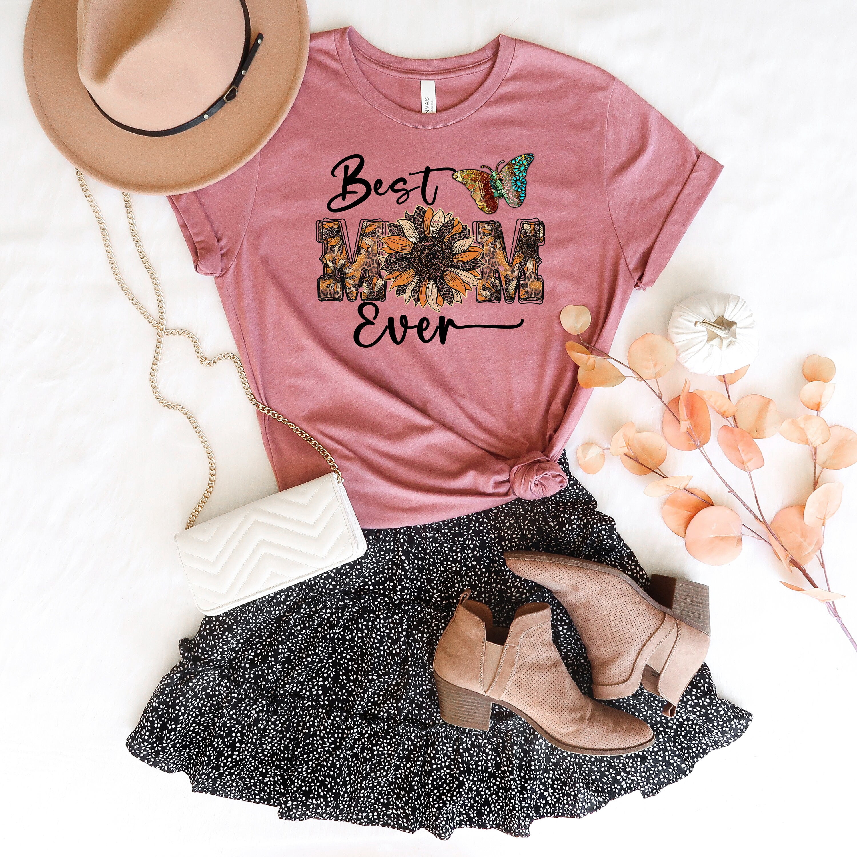 Best Mom Ever Shirt Best Mom Ever Leopard Sunflower Shirt Cute Mother ...