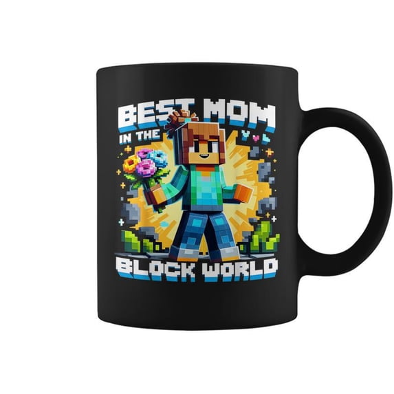 Best Mom In The Block World Pixel Gaming Mother Day Coffee Mugs ...