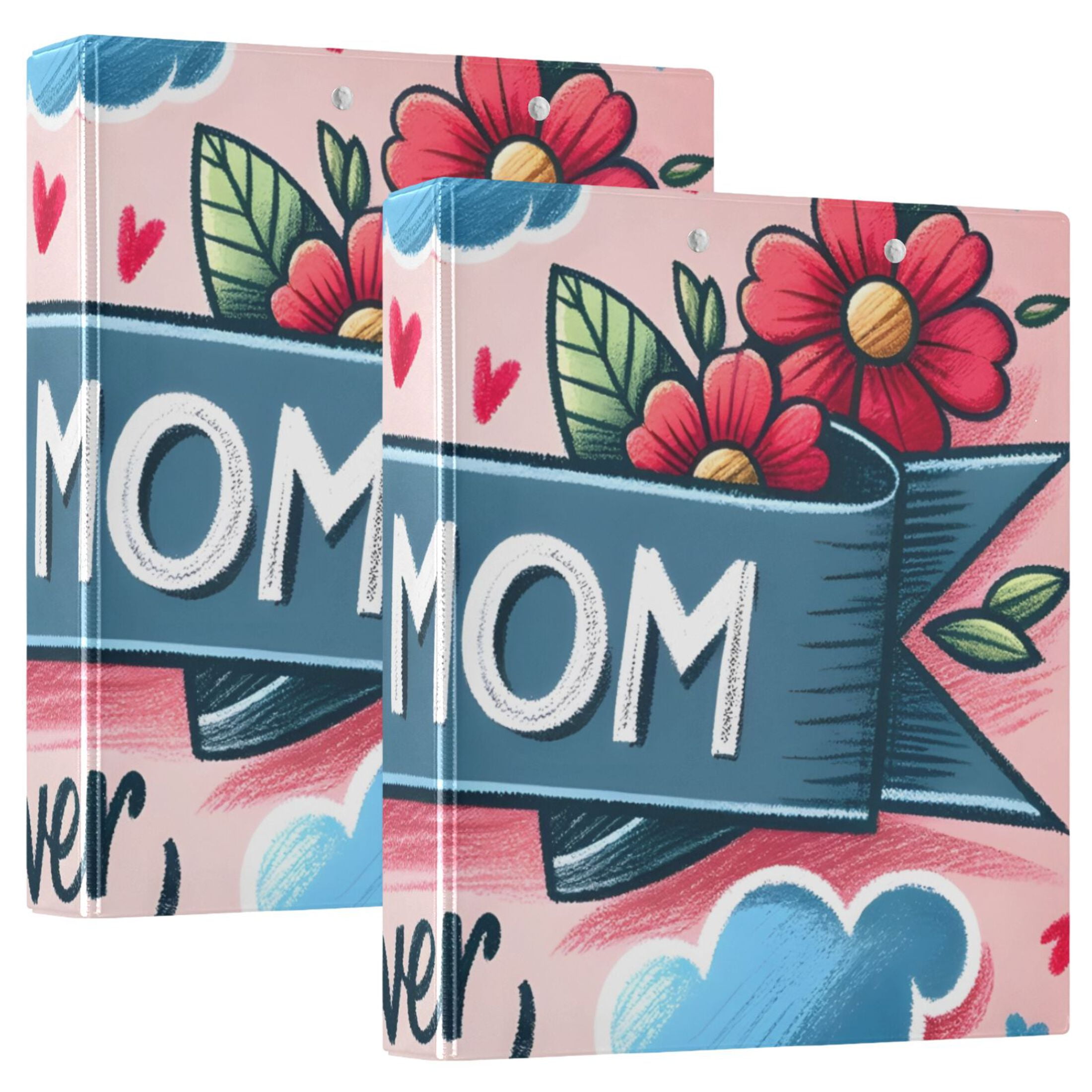 Best Mom Pencils 3 Ring Binders 1.5 inch Hardcover File Folders with ...