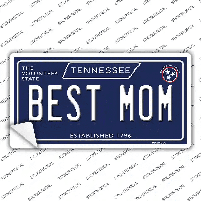 Best Mom Tennessee Blue Novelty Sticker Decal Large - Walmart.com