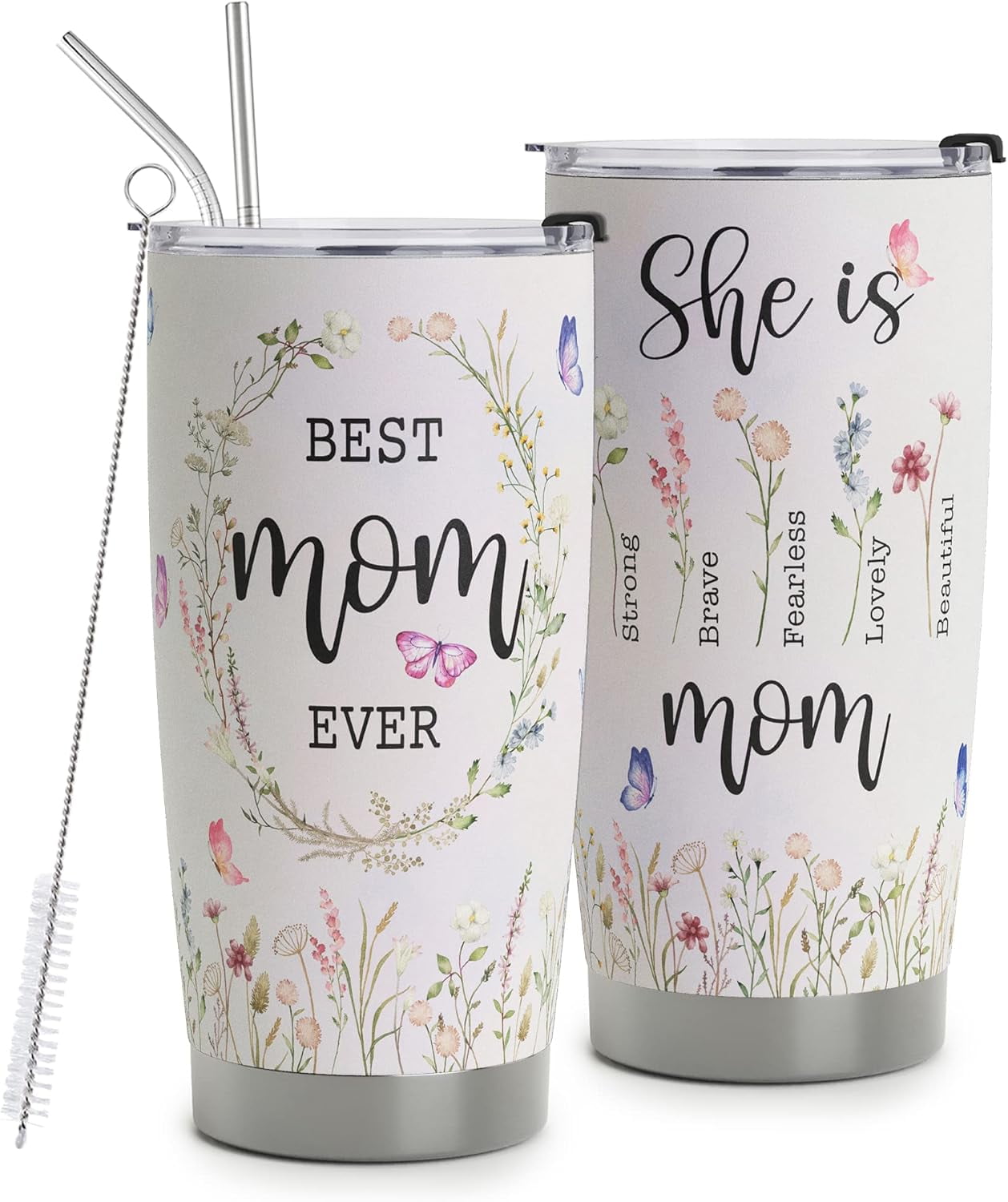 Best Mom Tumbler - She is Strong Vacuum Insulated Stainless Steel ...