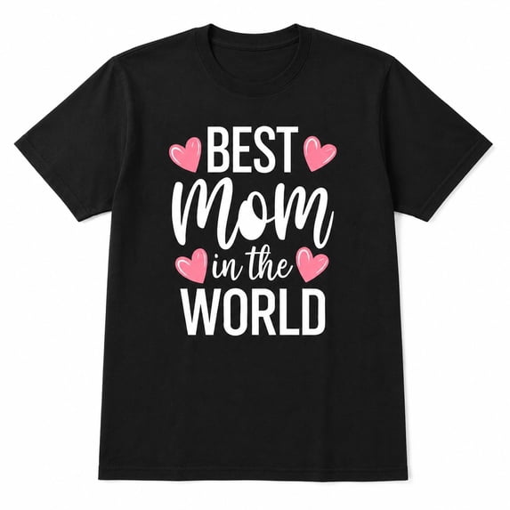 Best Mom in the World Graphic T-Shirt – Mother's Day Gift Tee for Mom ...