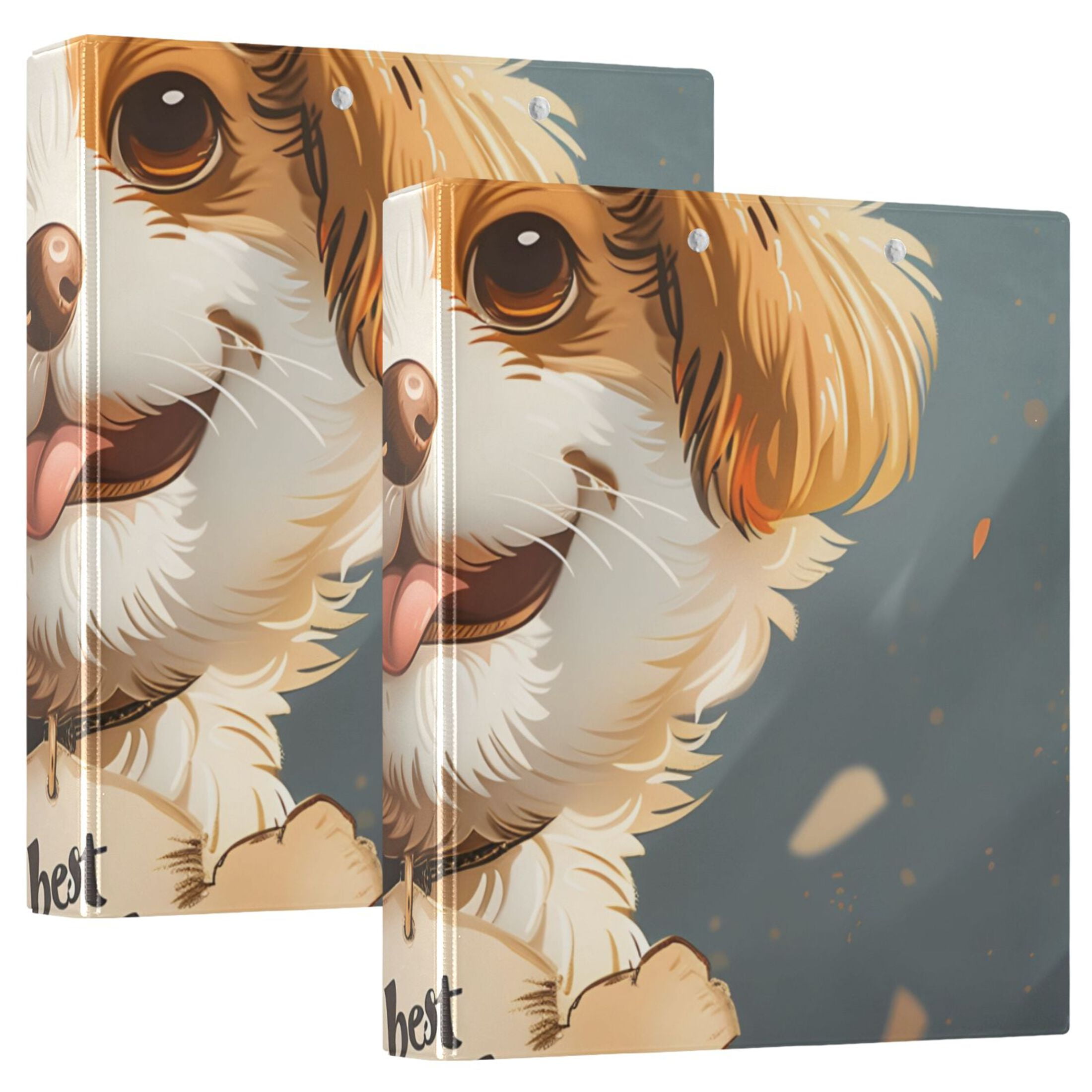 Best Mother Puppy Dog 3 Ring Binders 1.5 inch Hardcover File Folders ...