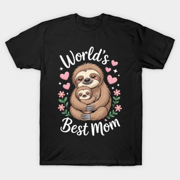 Best Mum Mother Sloths Mothers Day Cute Slow Animal Illustration Unisex ...