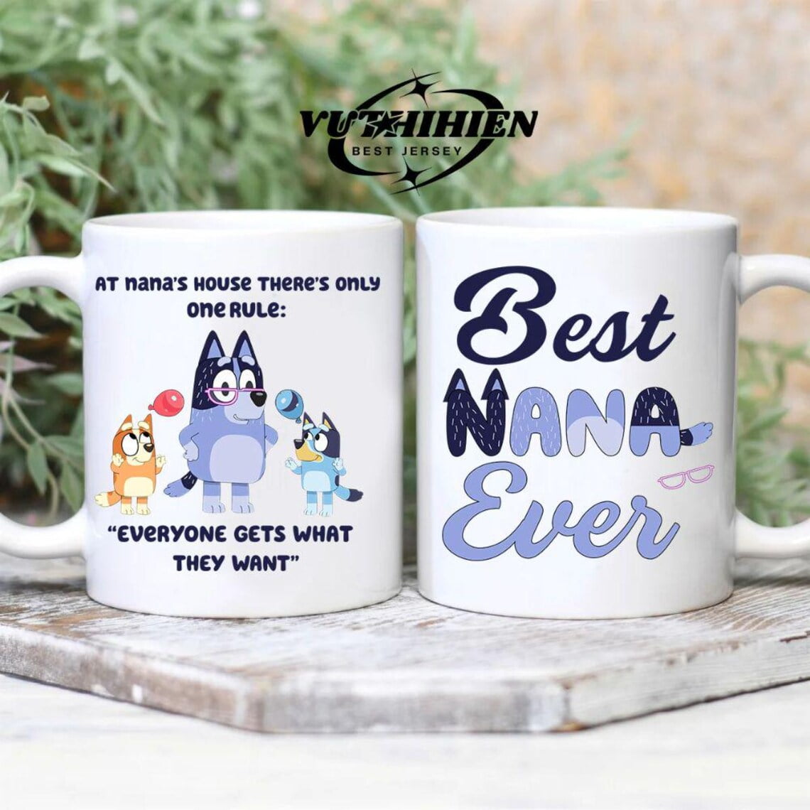 Best Nana Ever Bluey Mug, Grandma Christine Heeler Happy Mother's Day ...