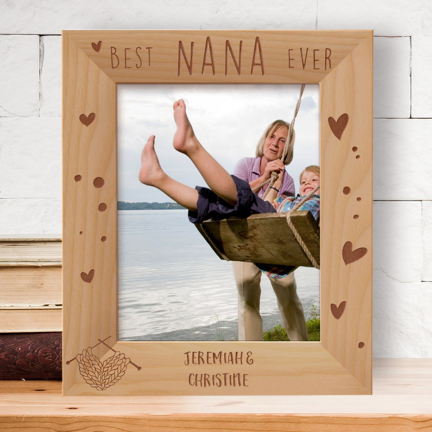 Best Nana Ever Personalized Wooden Frame 8" x 10" Brown (Vertical ...