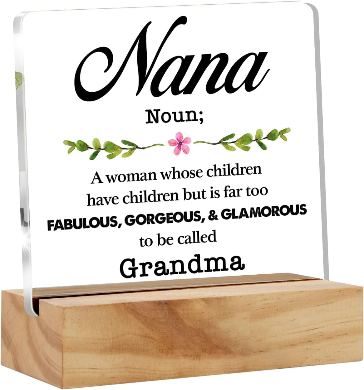 Best Nana Gift Grandma Gifts Nana Definition Desk Decor Nana Acrylic ...