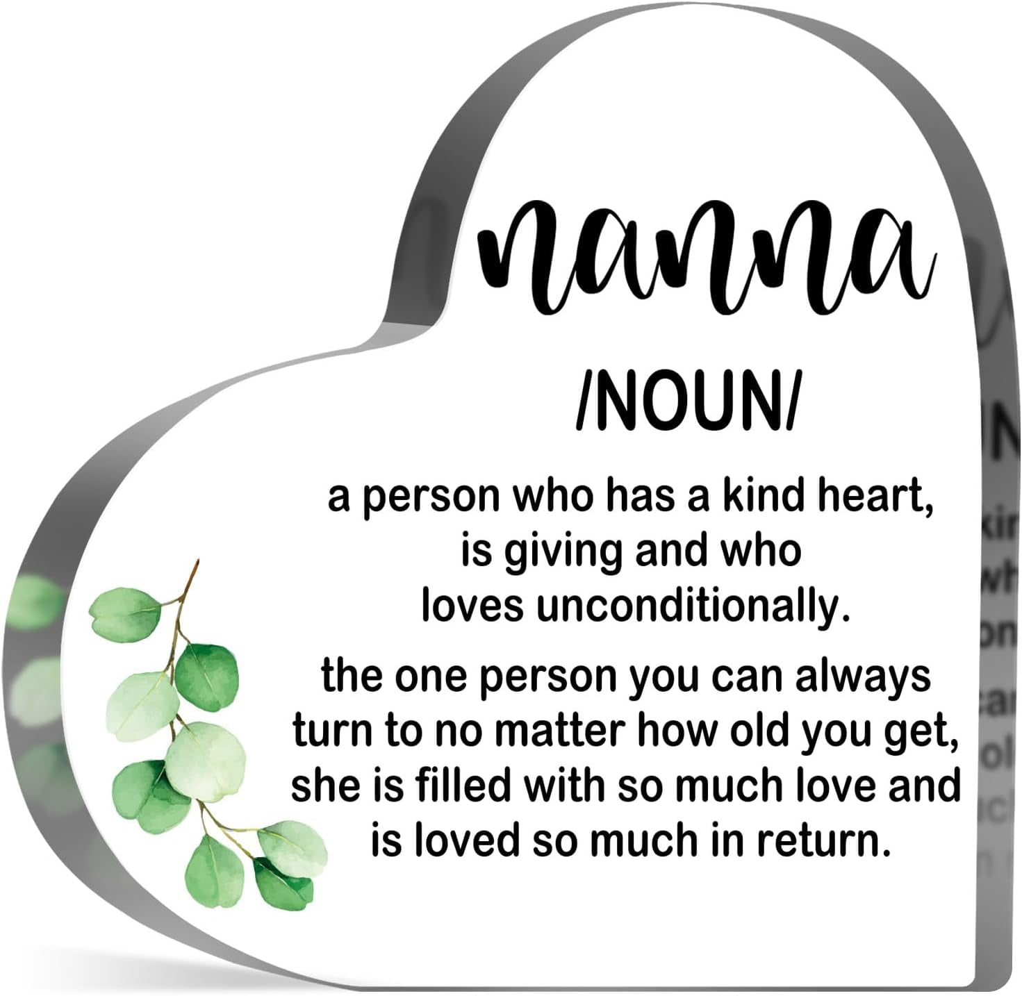 Best Nanna Gift for Grandma Funny Nanna Definition Eucalyptus Sign ...
