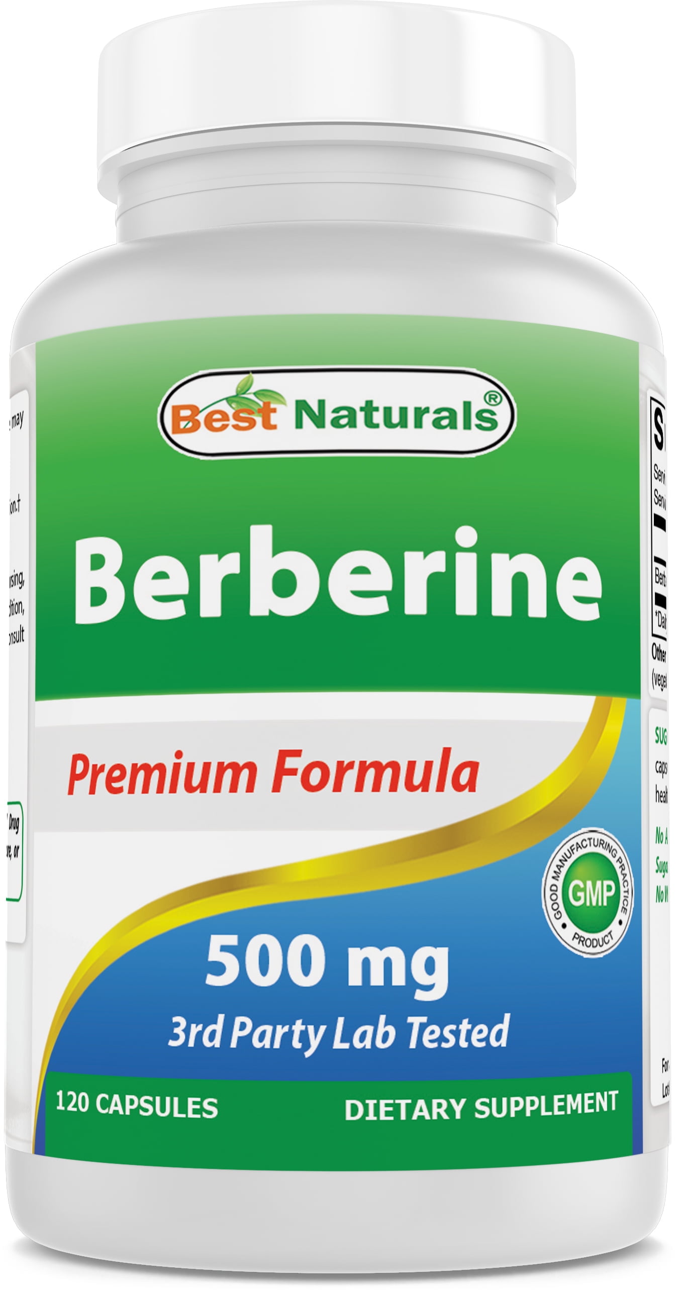 Best Naturals Berberine 500mg 120 Capsules - Nutrition Supplement for ...