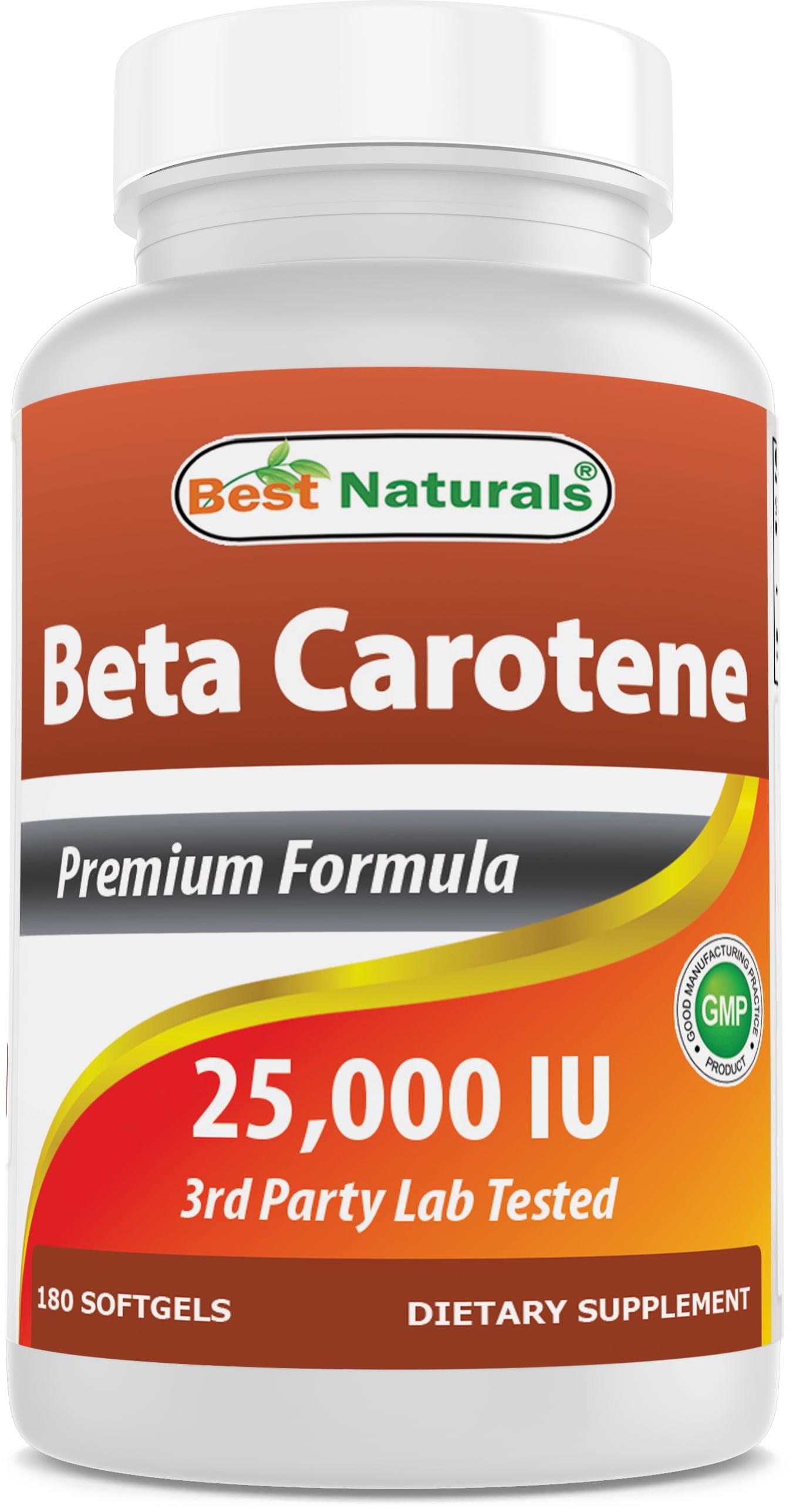 Best Naturals Beta Carotene 25000 IU, 180 Ct - Walmart.com