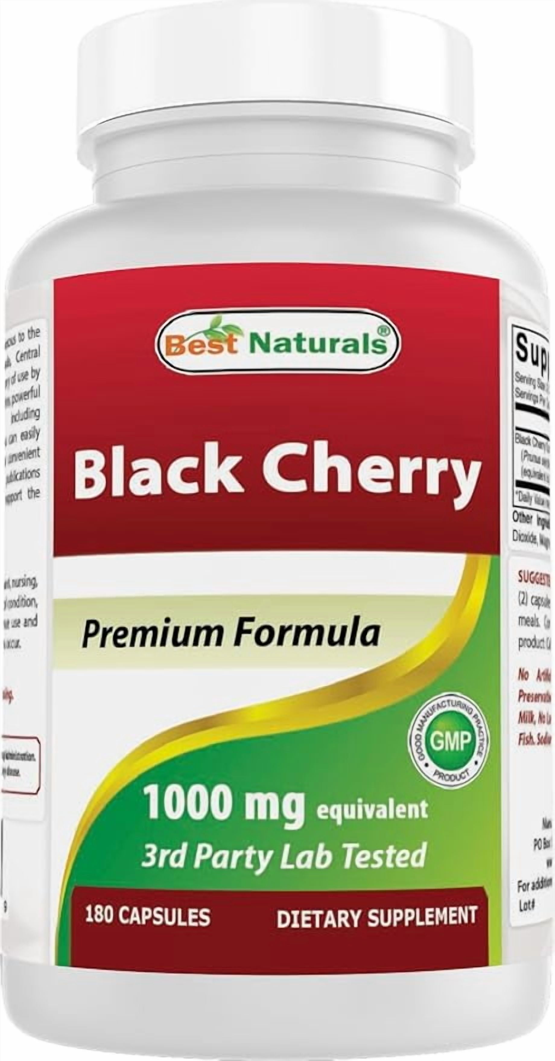 Best Naturals, Black Cherry Capsules, 1000 mg, 180 count - Walmart.com