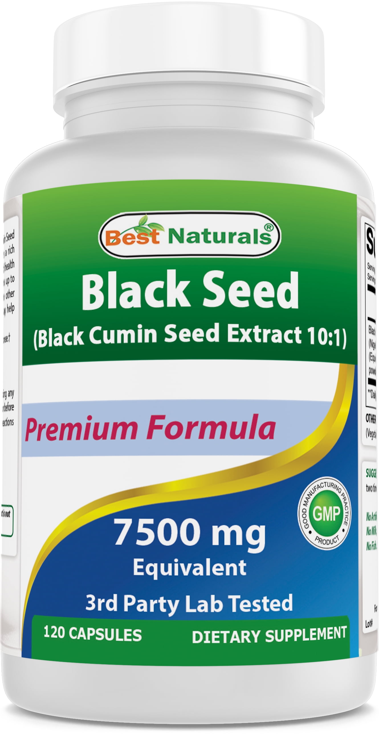 Best Naturals Black Seed (Black Cumin Seed Extract 10:1) 7500 mg ...