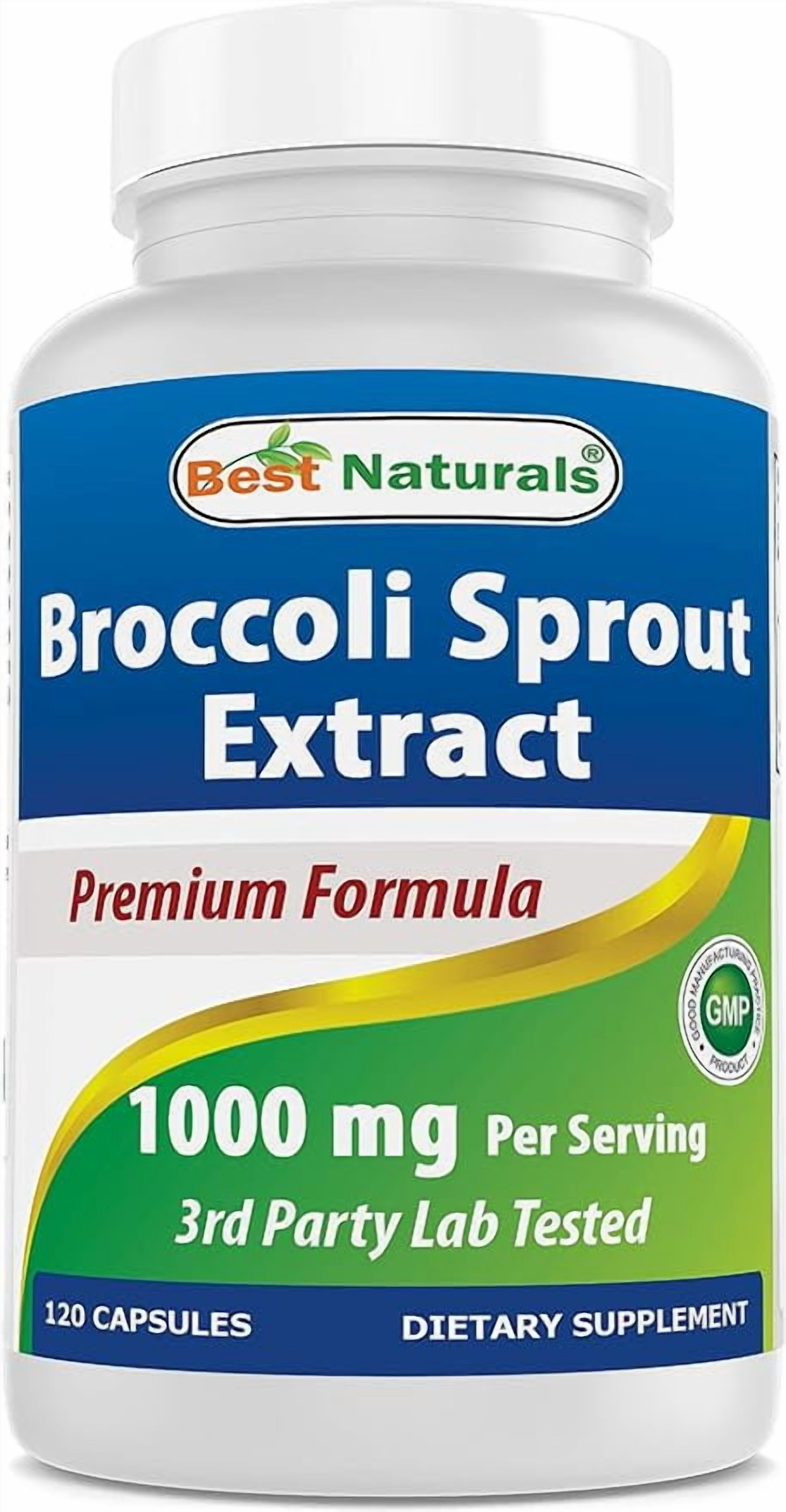 Best Naturals Broccoli Sprouts Extract, 1000 mg, 120 Capsules - Walmart.com