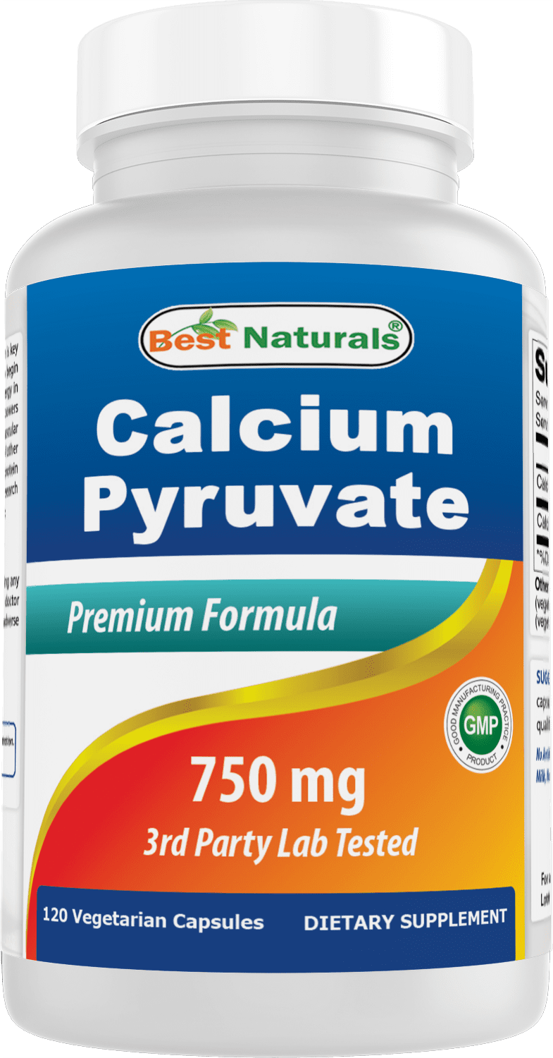 Best Naturals Calcium Pyruvate 750 mg 120 Vegan Supplements Capsules ...