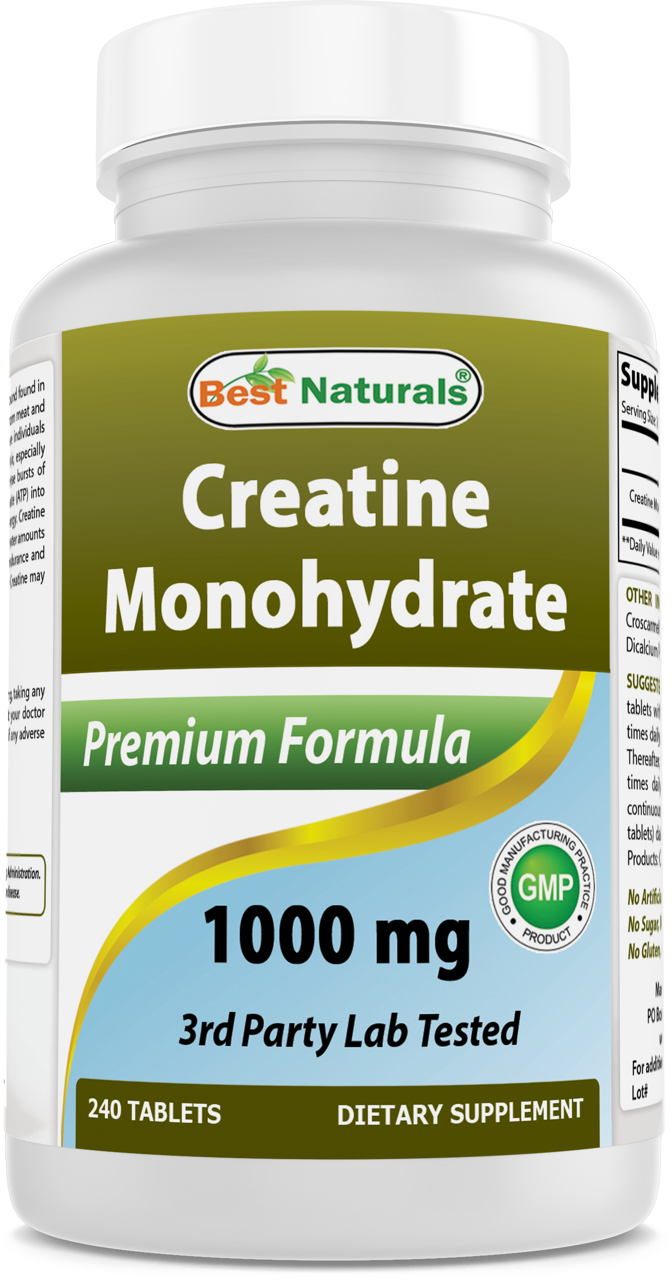 Creatine Monohydrate Pills 120ct - EVL Nutrition Muscle Builder ...