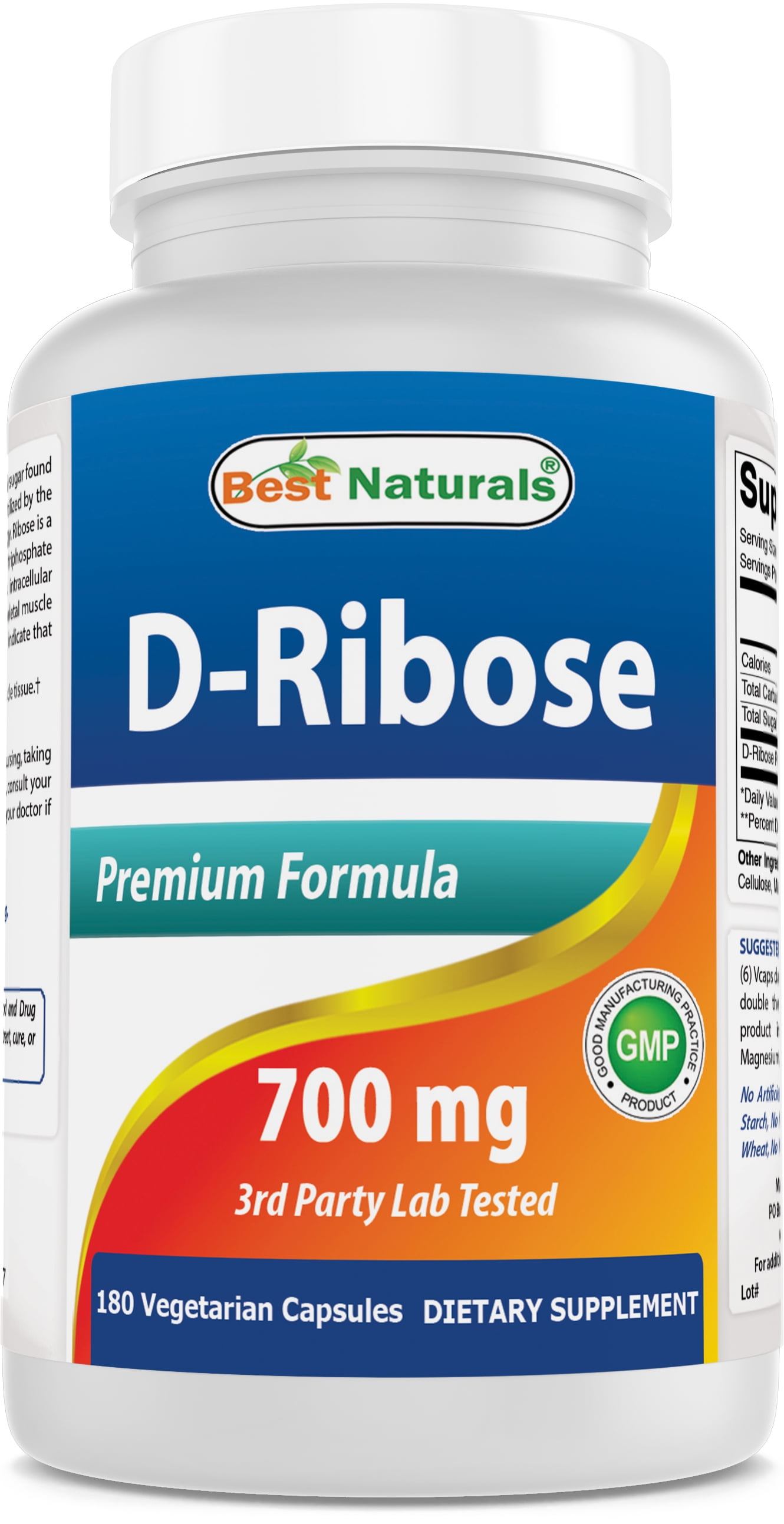 Best Naturals D Ribose 700mg Veg Capsules - ATP Energy, Muscle Recovery ...
