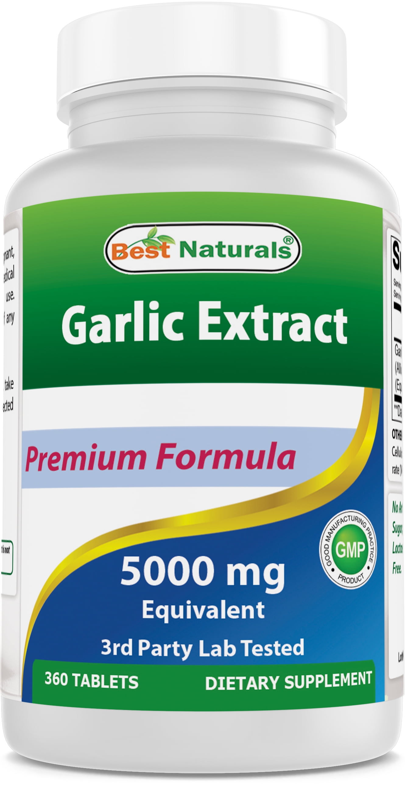 Best Naturals Garlic Extract 5000 mg Equivalent Per Serving- 360 ...