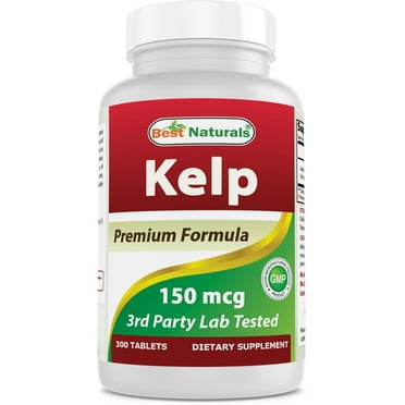 NOW Supplements Kelp Tablets, 150 mcg Natural Iodine, Supports Healthy ...