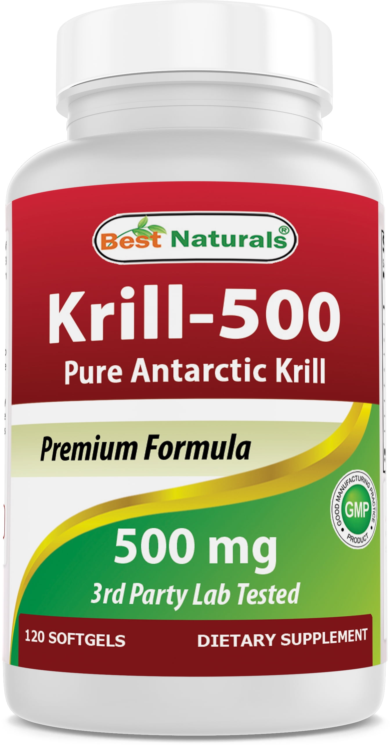 Best Naturals Krill-500 Pure Antarctic Krill Softgels, 500 Mg, 120 Ct ...