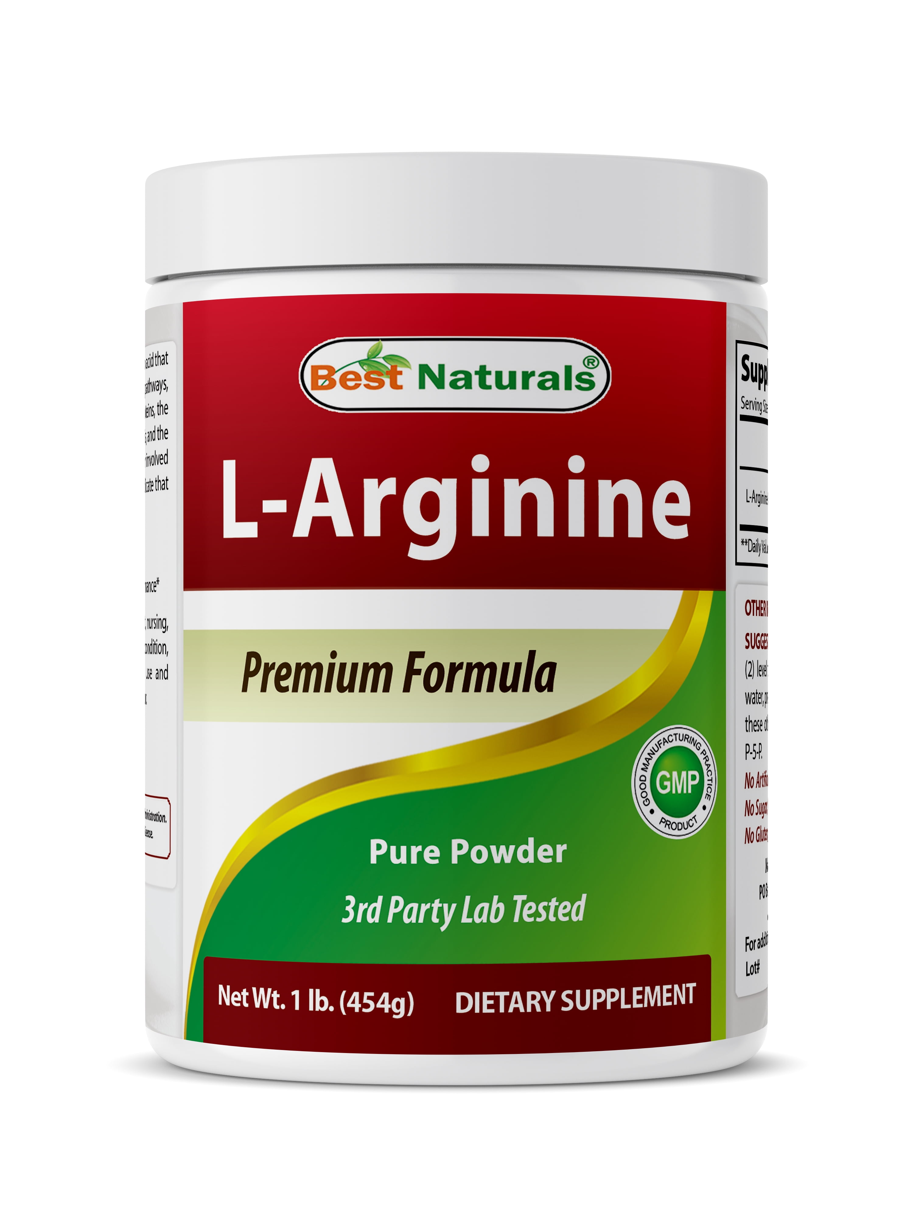 Best Naturals L-Arginine 1 Lb Powder with Creatine | Amino Acid for ...