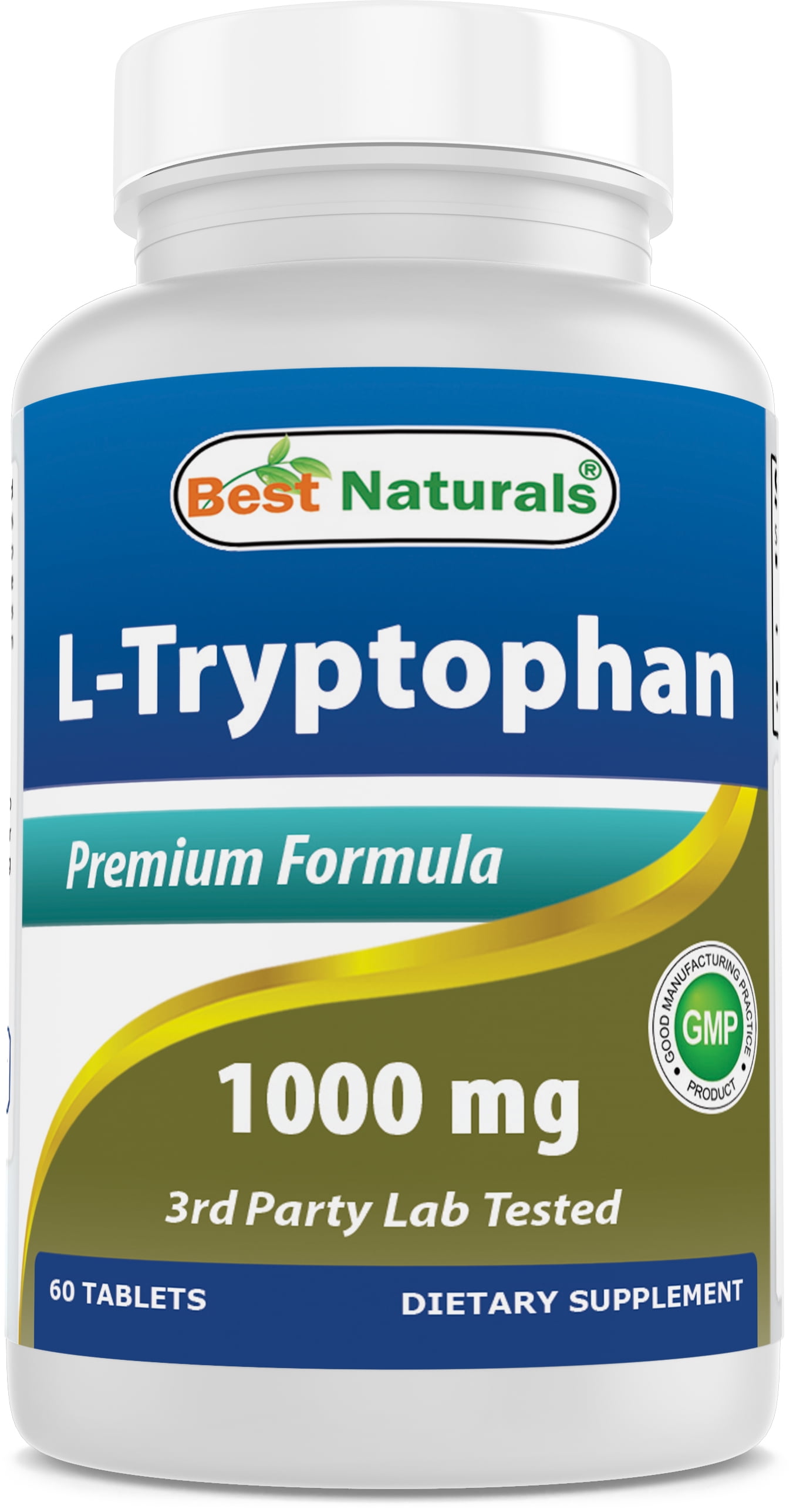 Best Naturals L-Tryptophan 1000 mg - Supports Relaxation, Mood, Sleep ...
