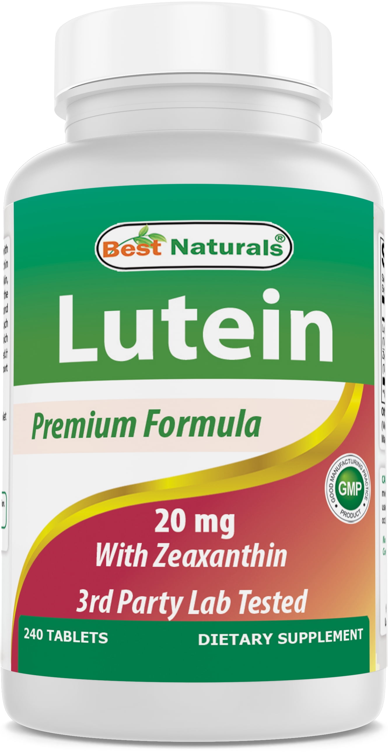 Best Naturals Lutein 20 mg with Zeaxanthin- 240 Tablets - Walmart.com