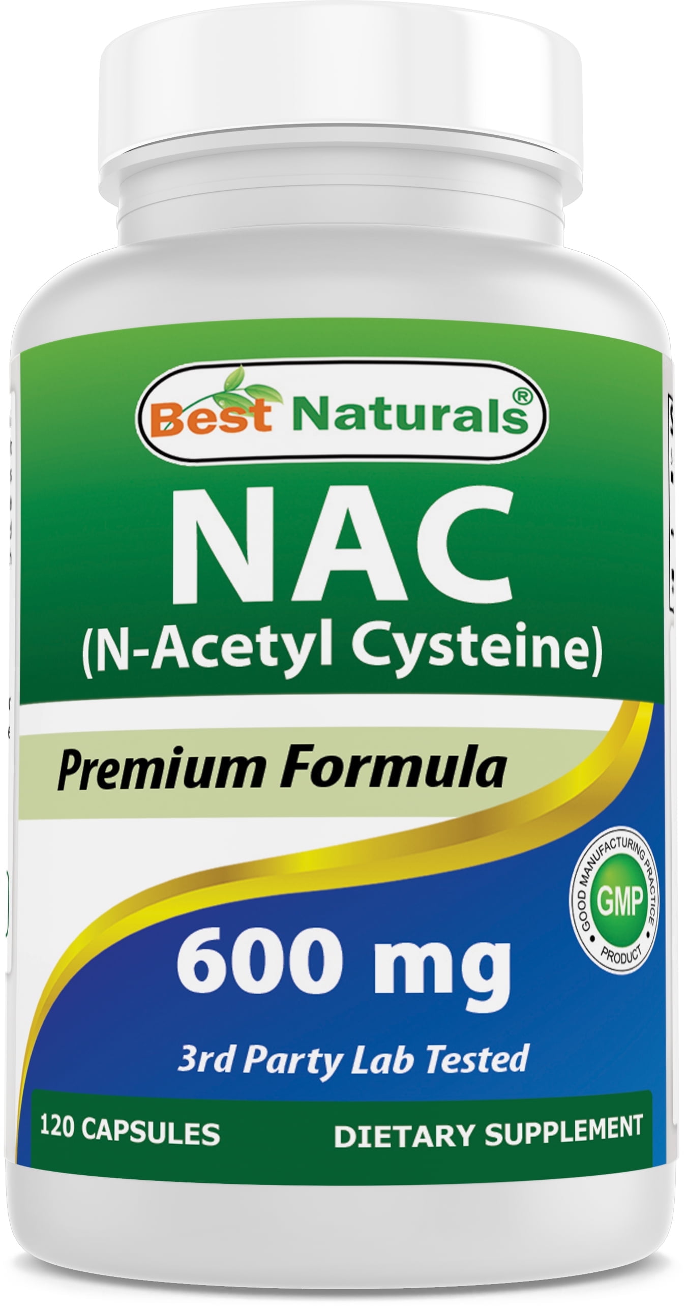 Best Naturals NAC Supplement, Dietary Health, 600mg 120 Capsules ...
