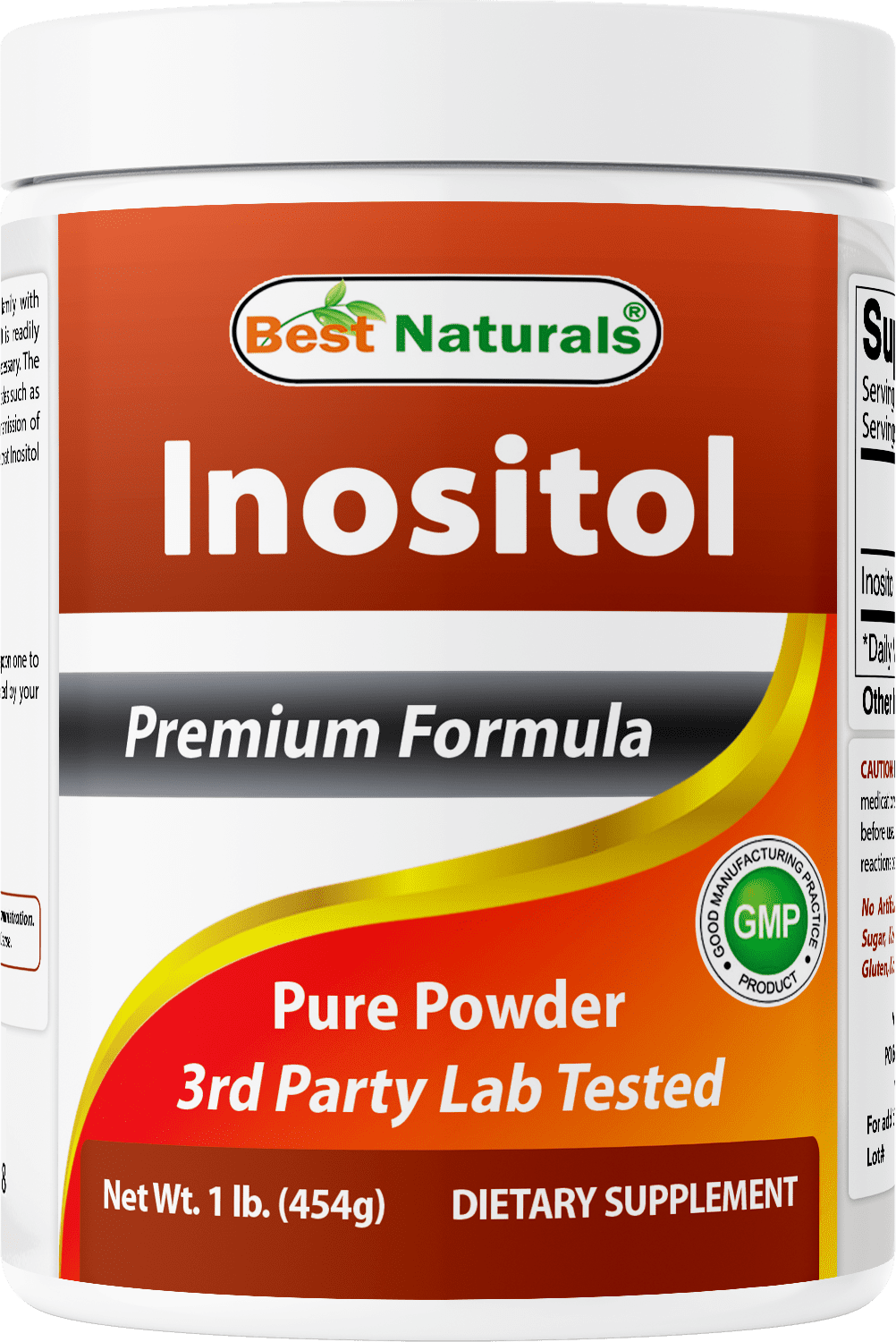 Best Naturals Pure Inositol 1 Lb Powder - Yeast Free B-Complex ...