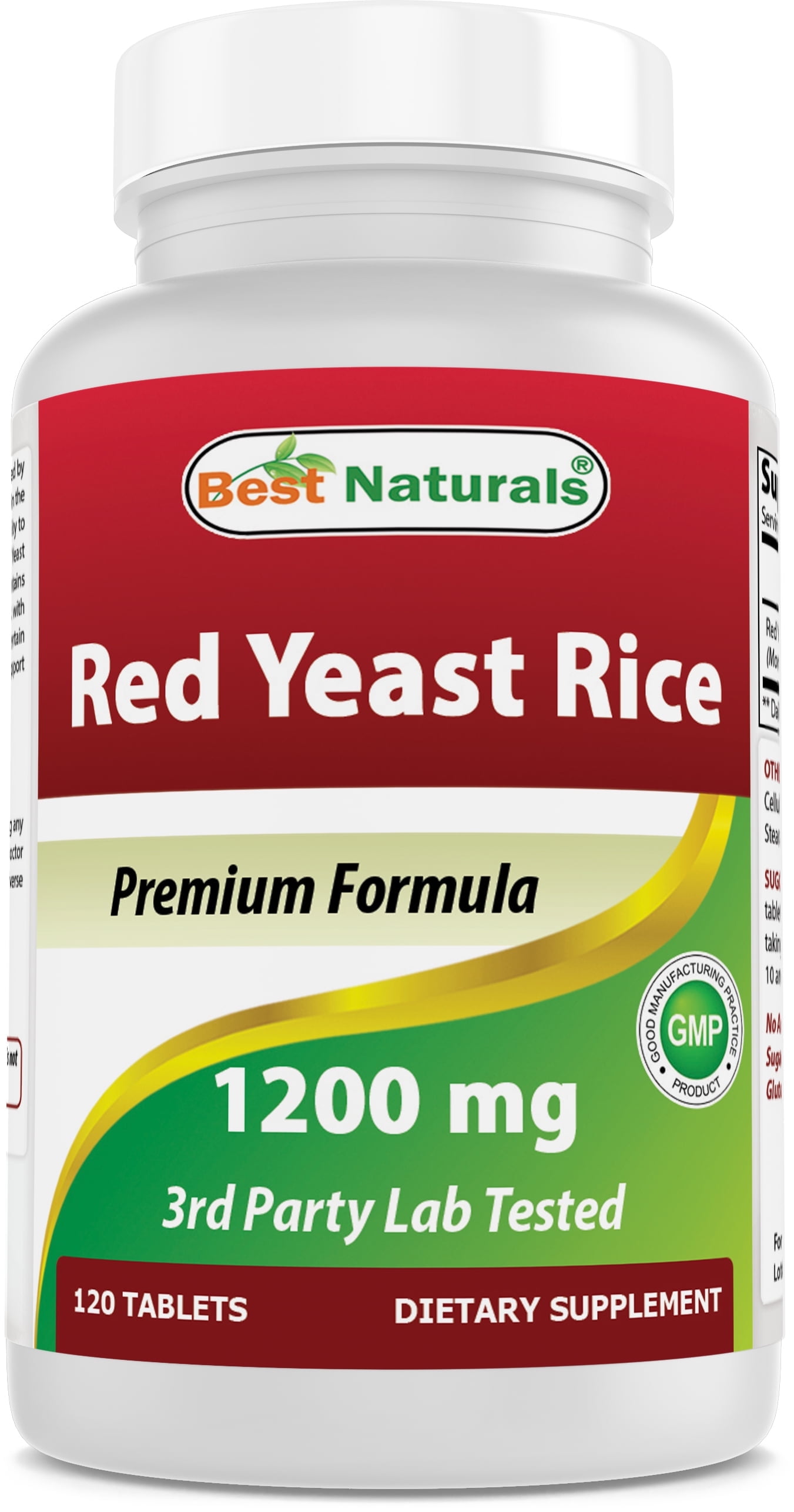 Best Naturals Cholesterol Support Supplement - Red Yeast Rice 1200mg ...