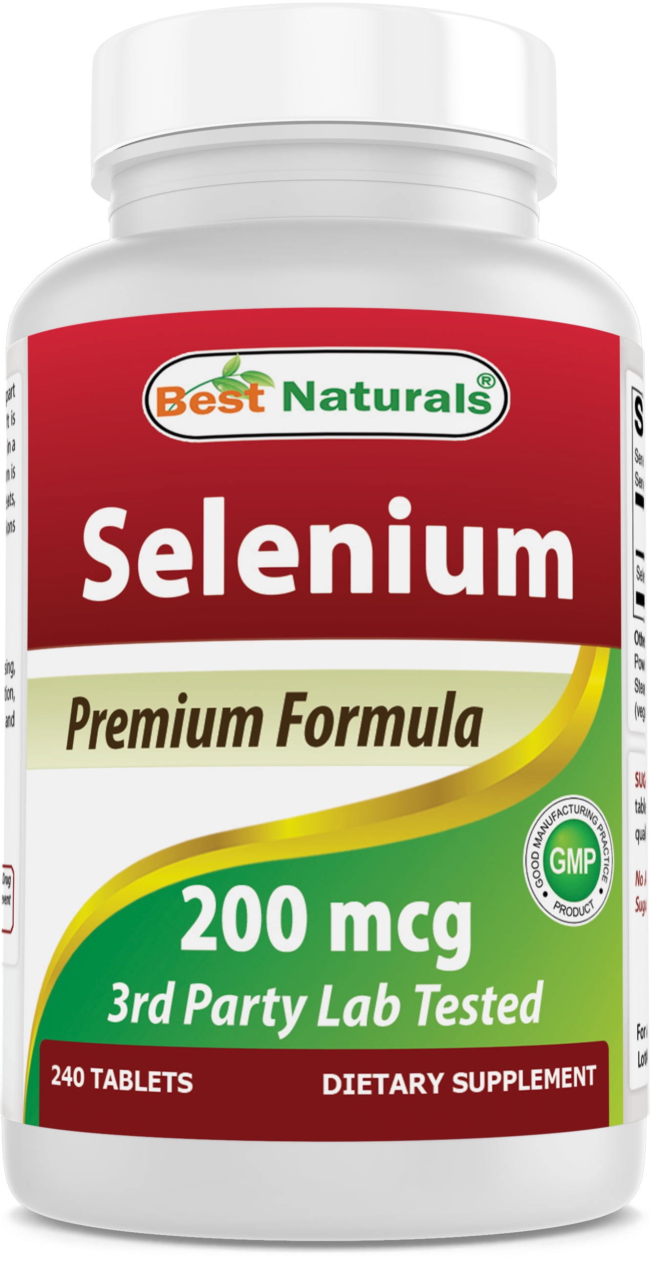 Best Naturals Selenium 200 mcg Tablets - Gluten-Free Mineral Supplement ...