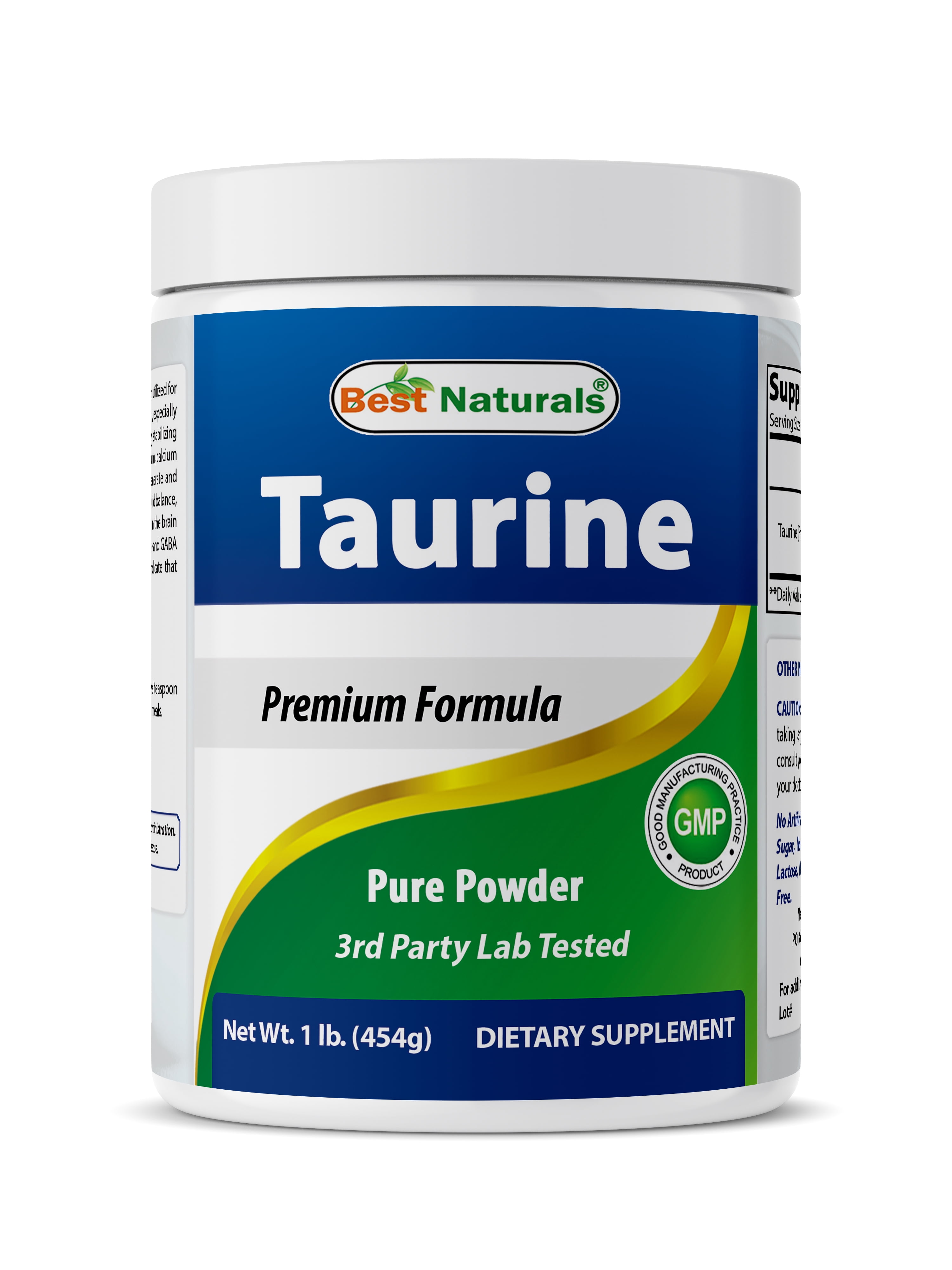 Best Naturals Taurine Powder 1 lb, Supports Heart, Brain, Eye, and ...