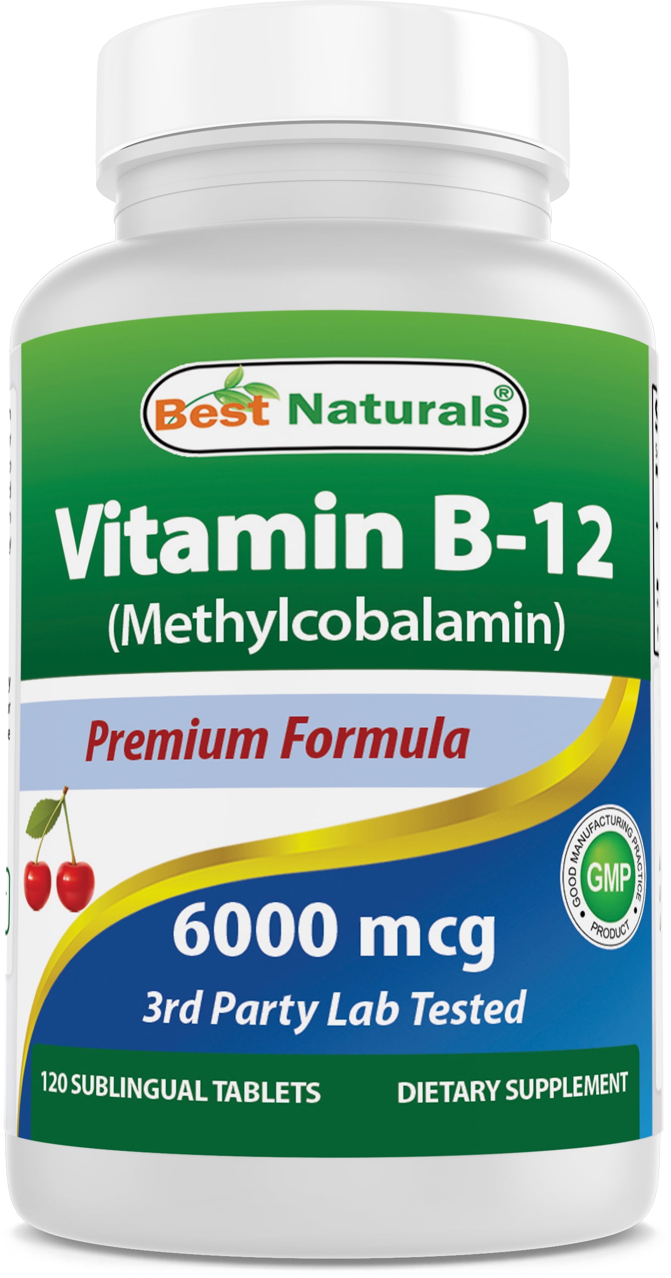 Best Naturals Vitamin B-12 Methylcobalamin 6000 mcg Sublingual Tablets ...
