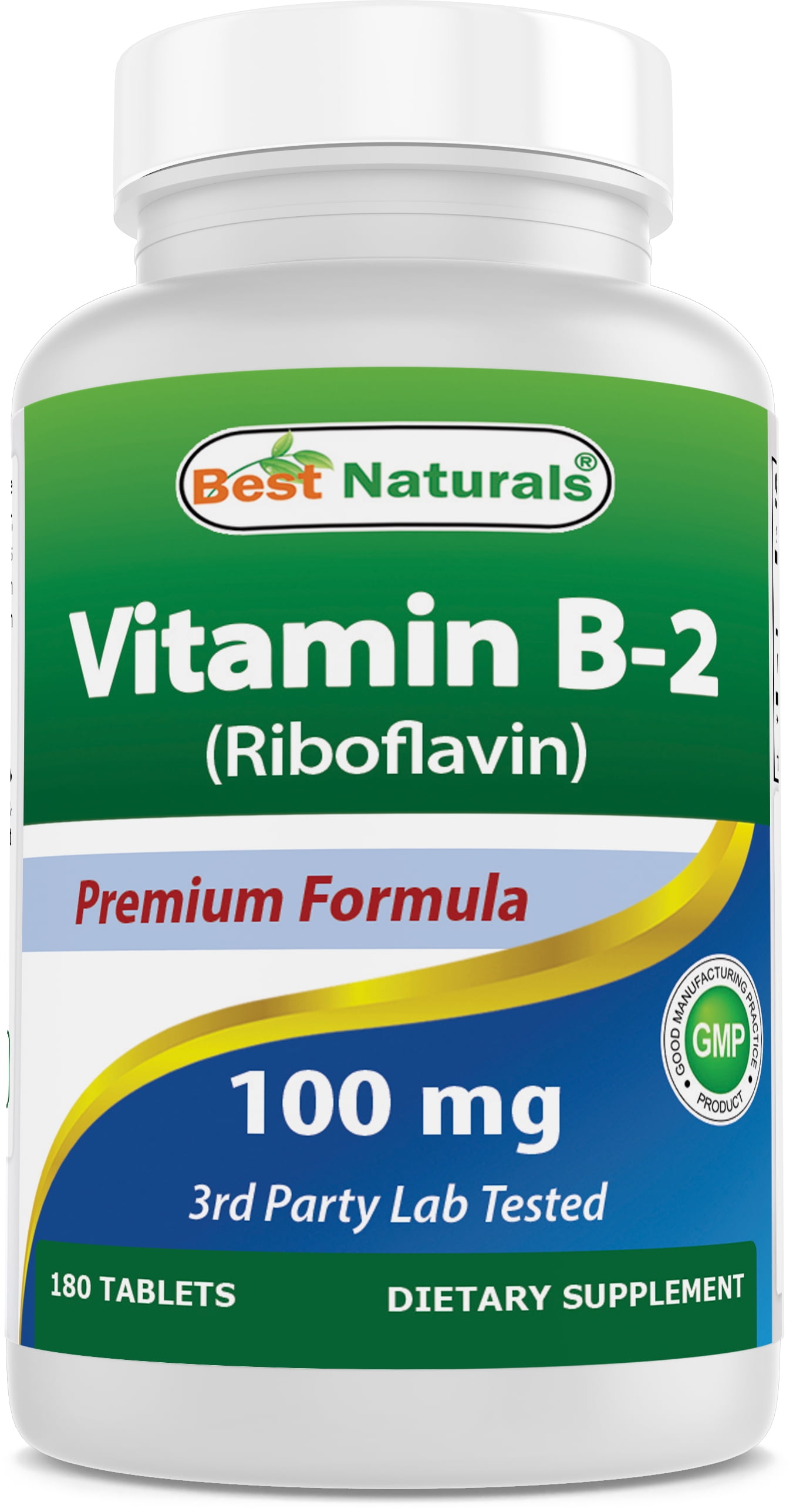 Best Naturals Supplement - Vitamin B2 Riboflavin 100 mg, 180 Tablets ...