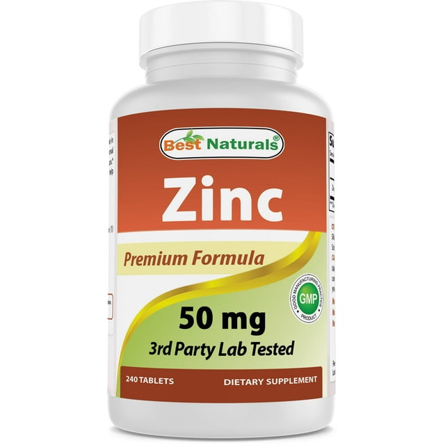 Best Naturals Health Dietary Zinc 50 mg 240 Tablets - Walmart.com