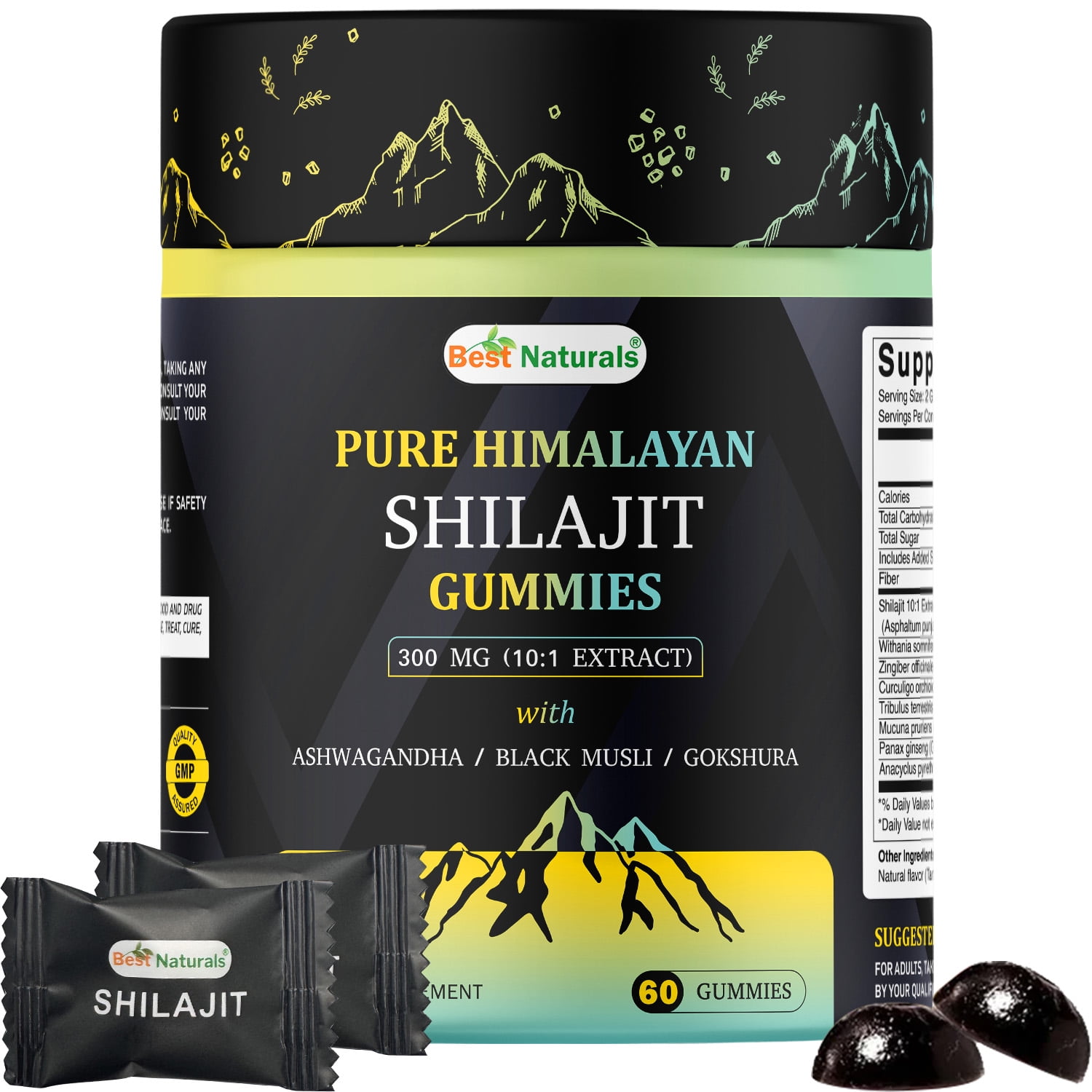 Best Naturtals Pure Himalayan Shilajit Gummies - 60 ct - Made with ...