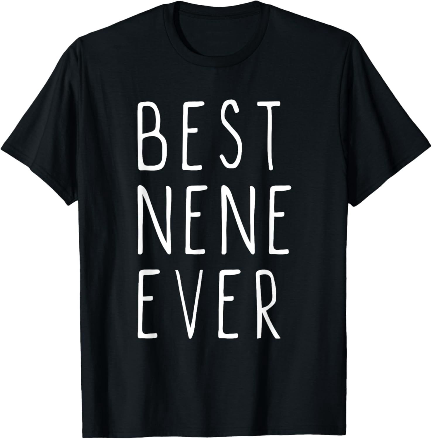 Best Nene Ever Women's Black Modern Humorous Collarless Crew Neck Short ...