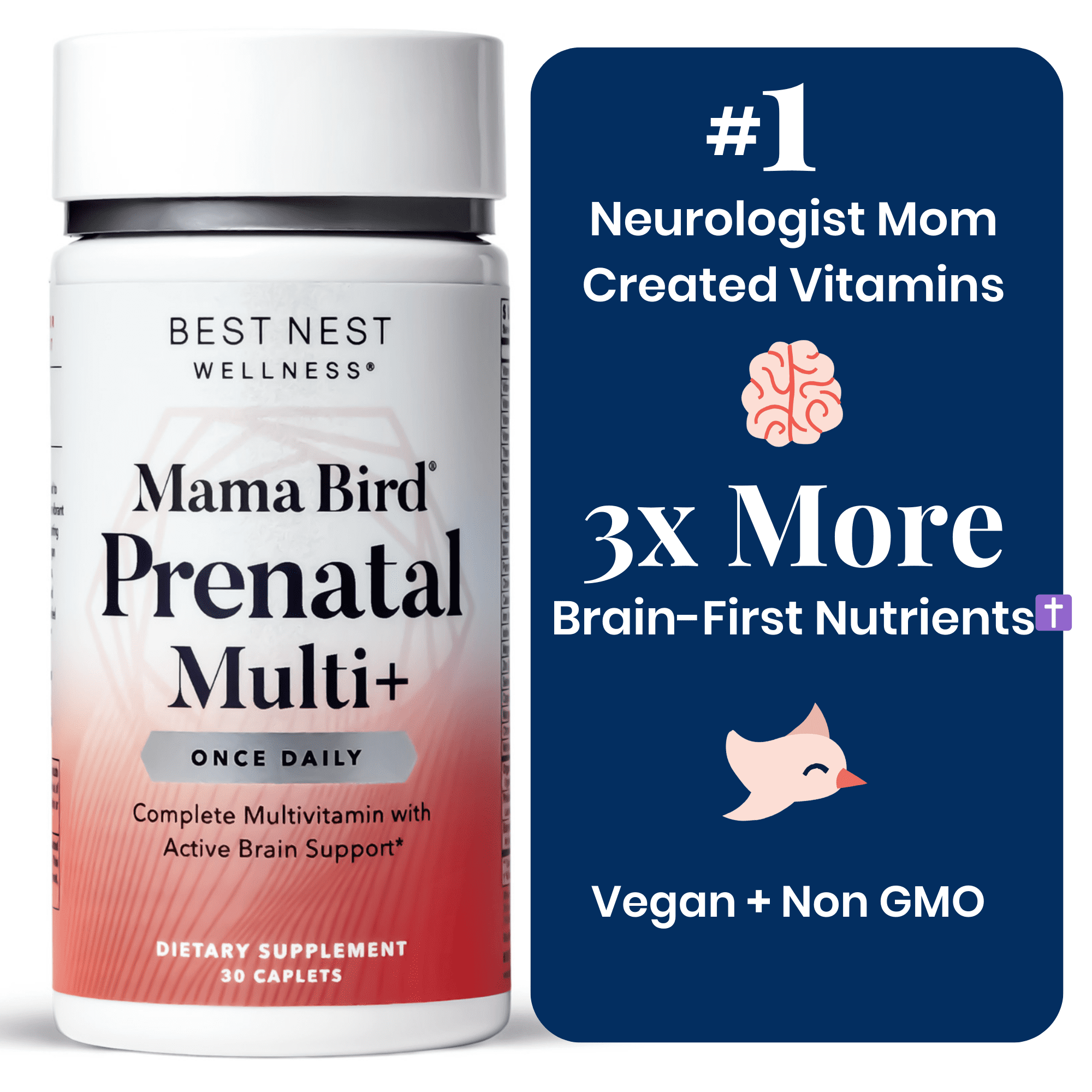 Best Nest Wellness Mama Bird Prenatal Vitamins, Methylfolate, B12 ...