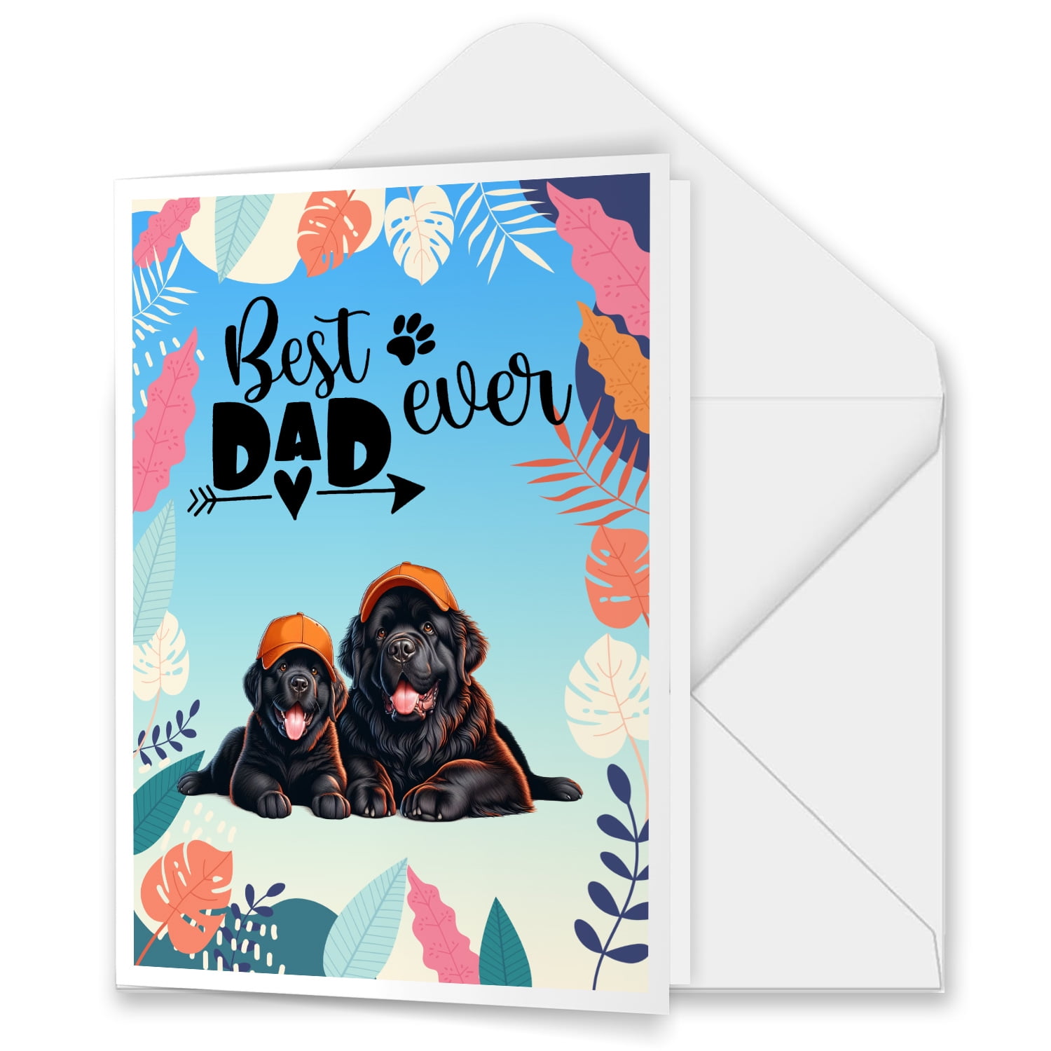 Best Newfoundland Dad Ever Happy Father's Day 5x7in Folded Greeting ...