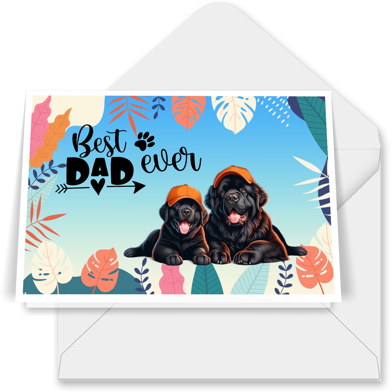 Best Newfoundland Dad Ever Happy Father's Day 7x5in Folded Greeting ...