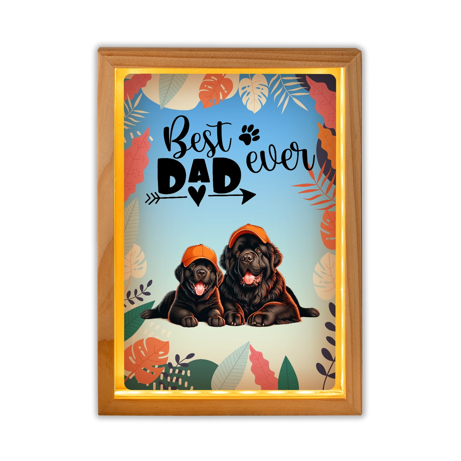 Best Newfoundland Dad Ever Happy Father's Day Acrylic Plaque with Wood ...