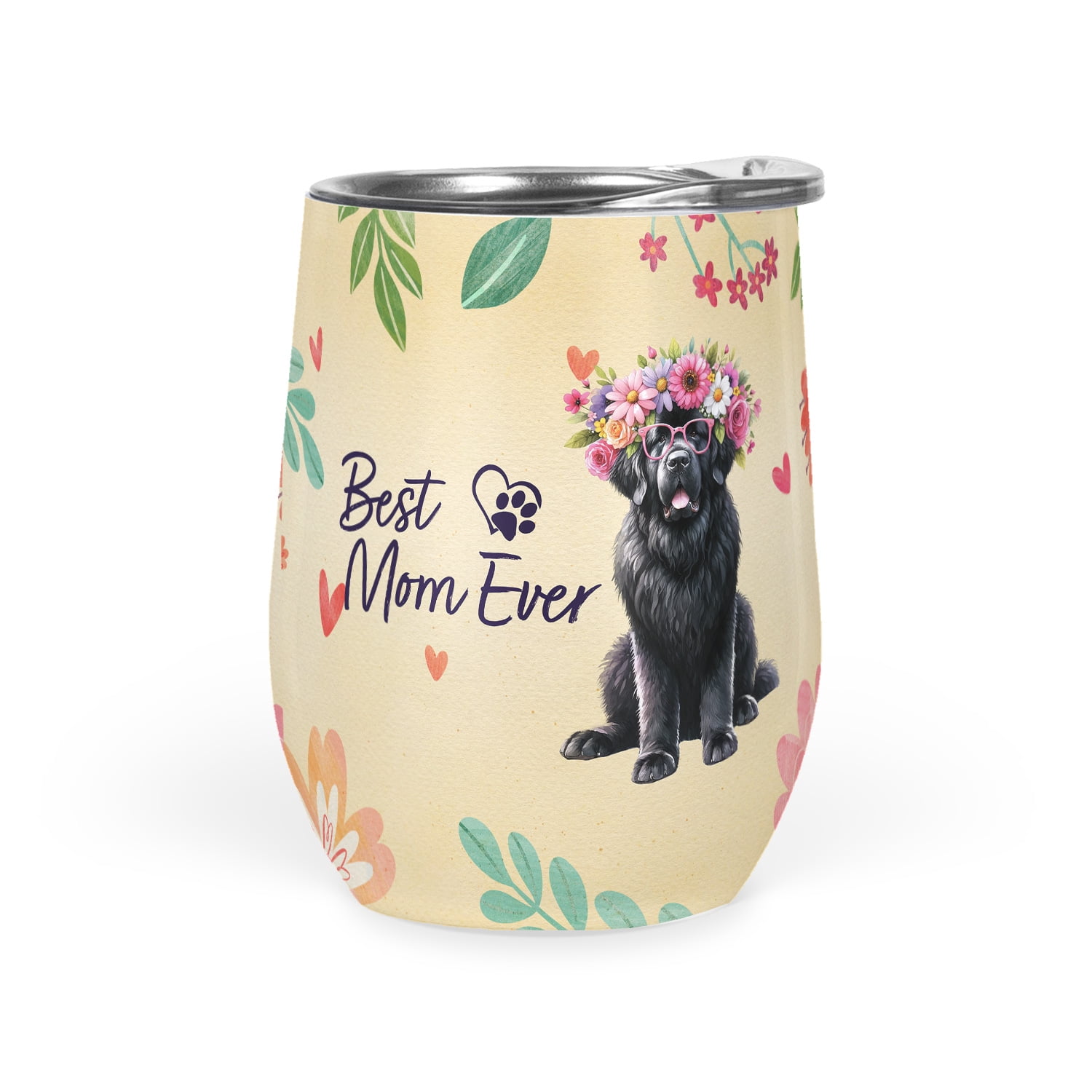 Best Newfoundland Mom Ever Happy Mother's Day 12oz Stainless Steel Wine ...