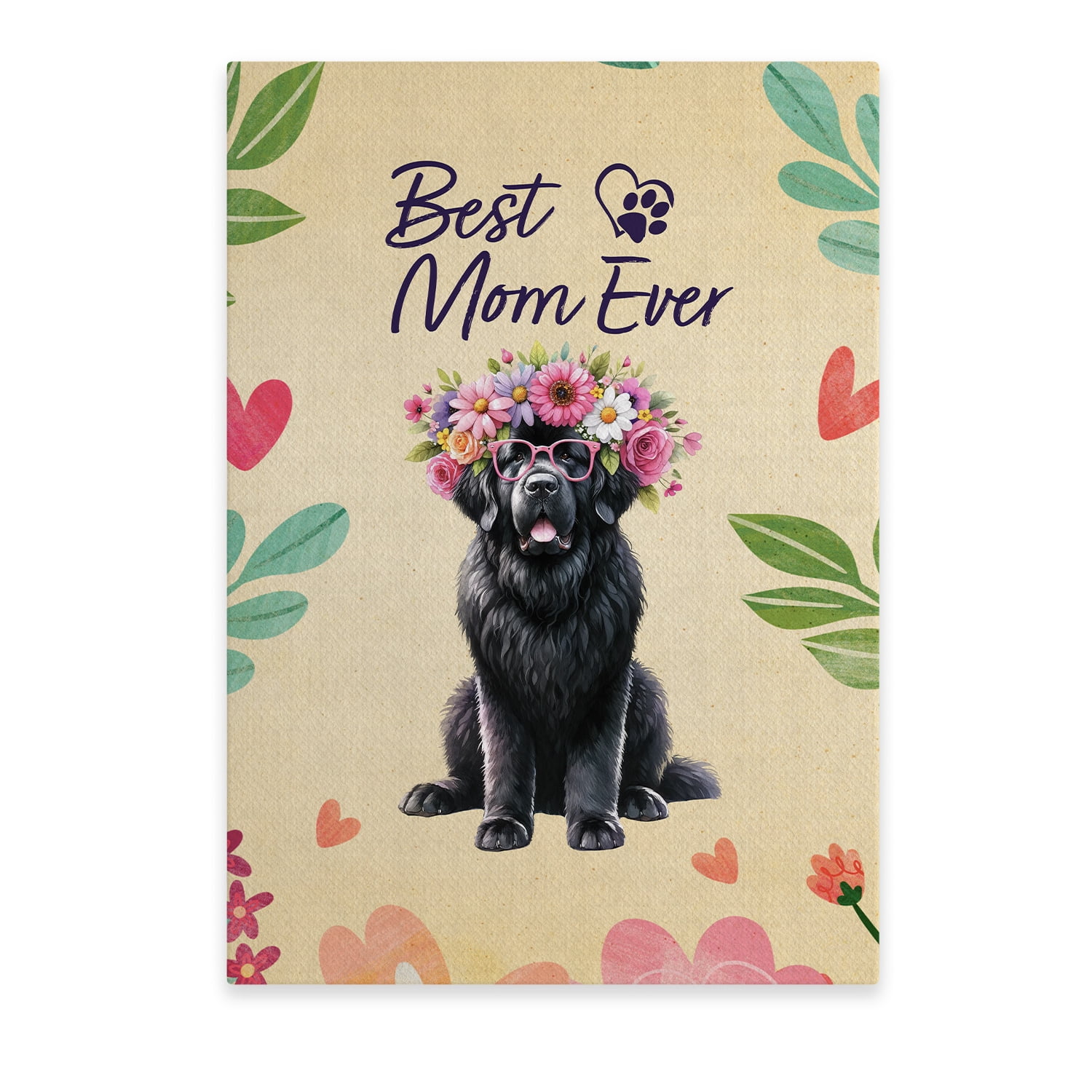Best Newfoundland Mom Ever Happy Mother's Day Vertical Matte Canvas ...